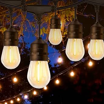 Amazon.co.jp: KIMOC ledストリングライトコード 10m 屋外 防水 防風 防雨型ソケット 15個 e26 led 電球 別販売 キャンプ ベランダ ライト クリスマス ...