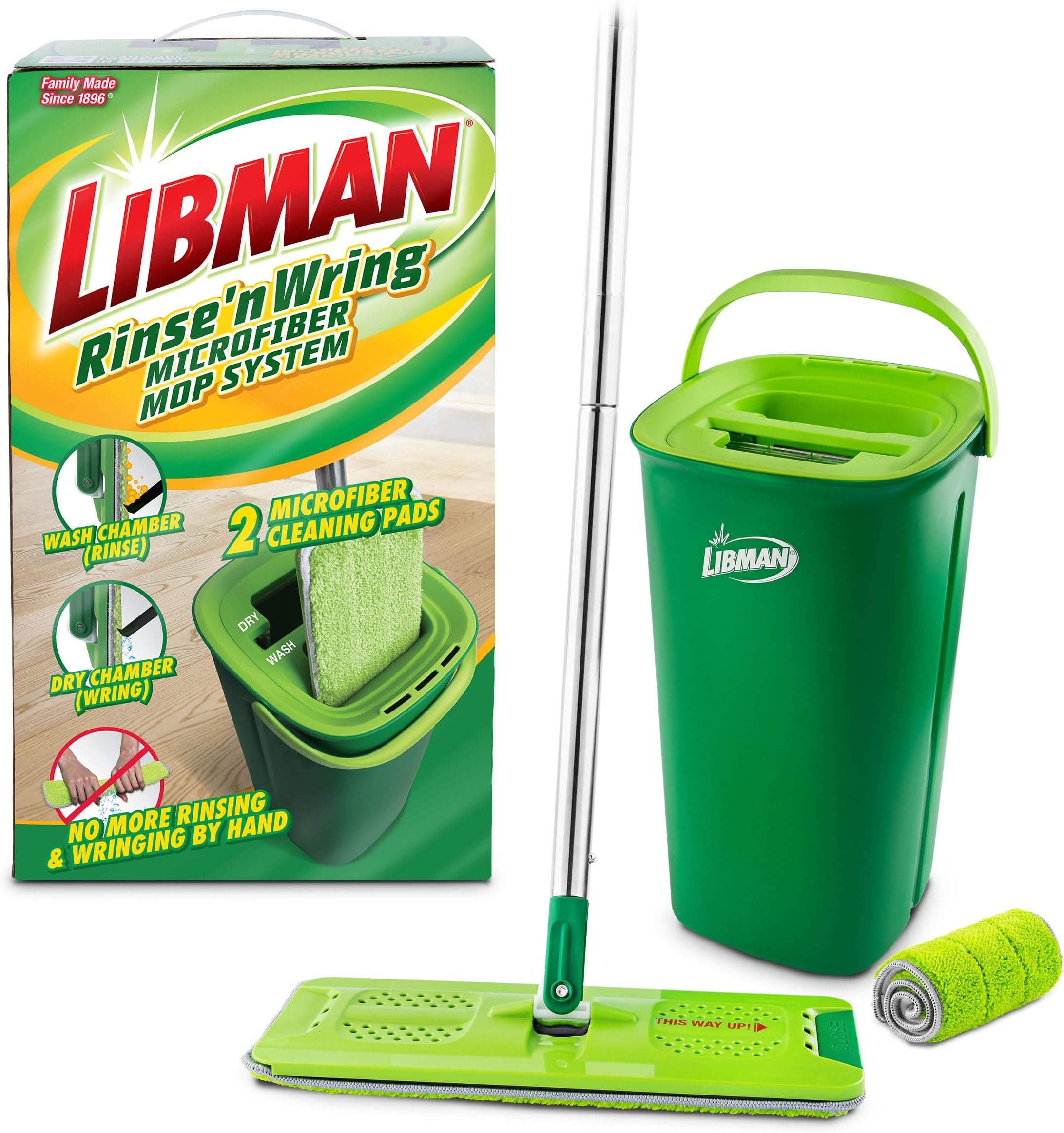 Amazon.com: Libman Tornado Spin Mop System with 3 Refill Heads ...