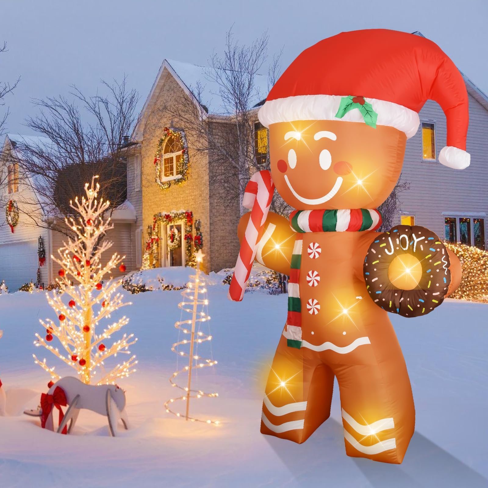 Amazon.com: TURNMEON 3.5 Ft Mardi Gras Inflatable Outdoor Decorations ...