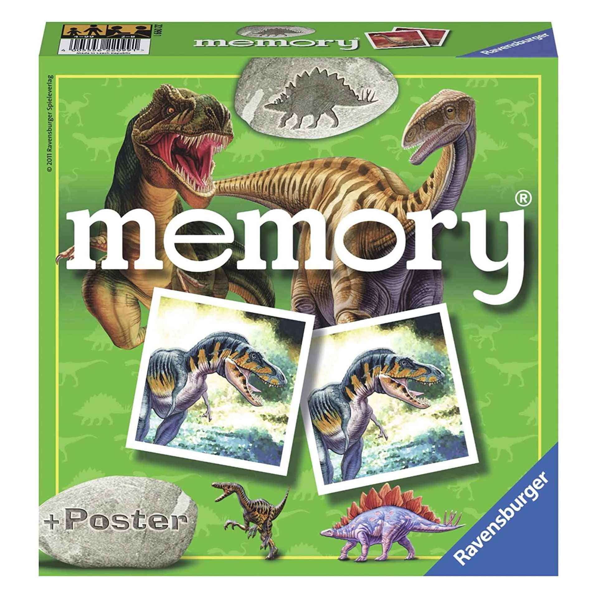 Ravensburger - Memory® Dinosauri, 72 Tessere, Gioco Da Tavolo, 4+ Anni ...