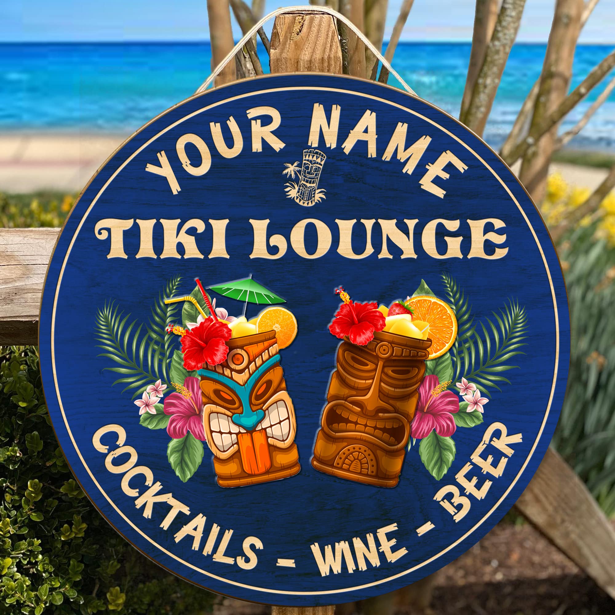 Custom Made Tiki Bars Buy Personalized Tiki Bar LED Sign — Way Up