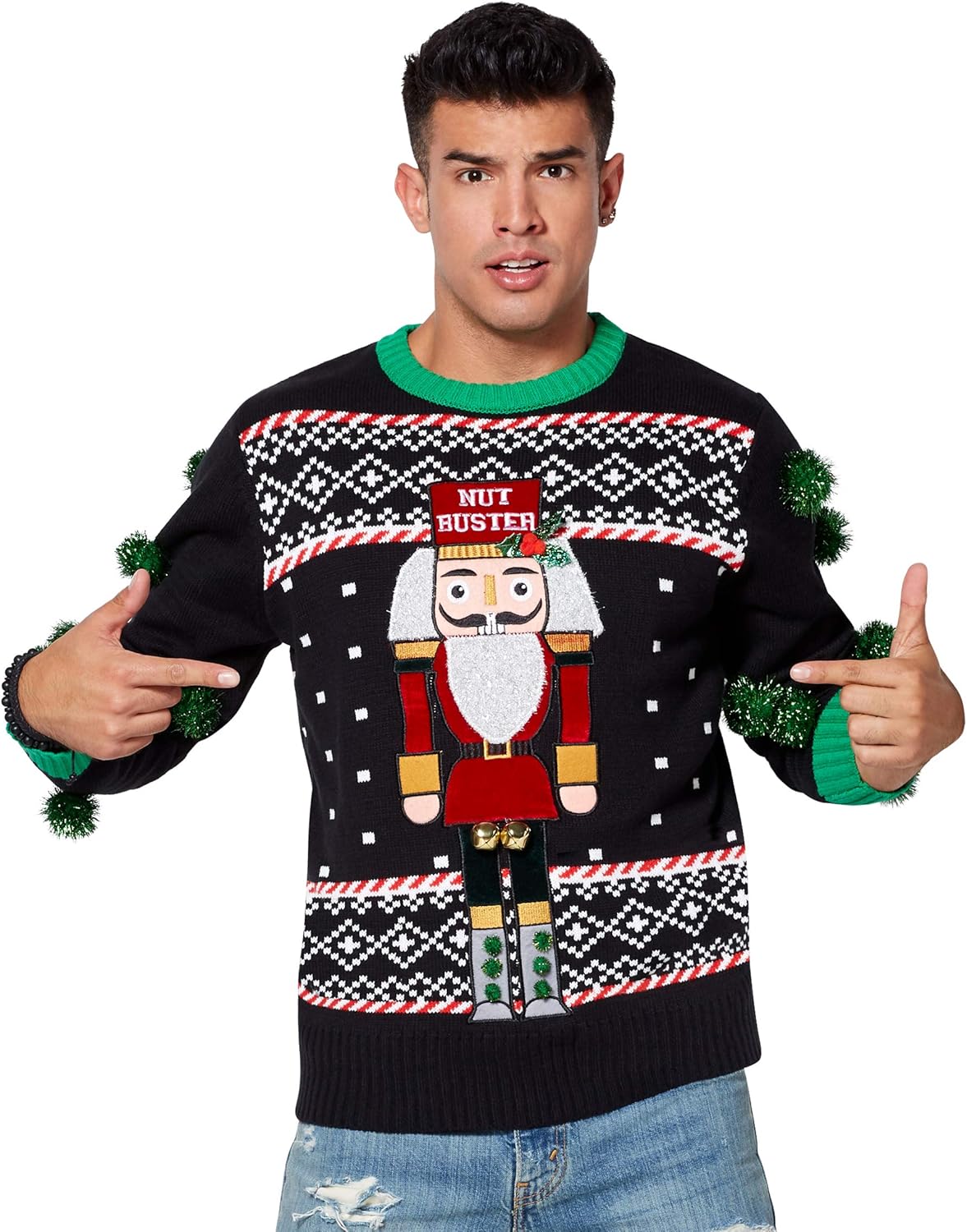 Amazon.com: Nut Buster Ugly Christmas Sweater - S Multicolored ...