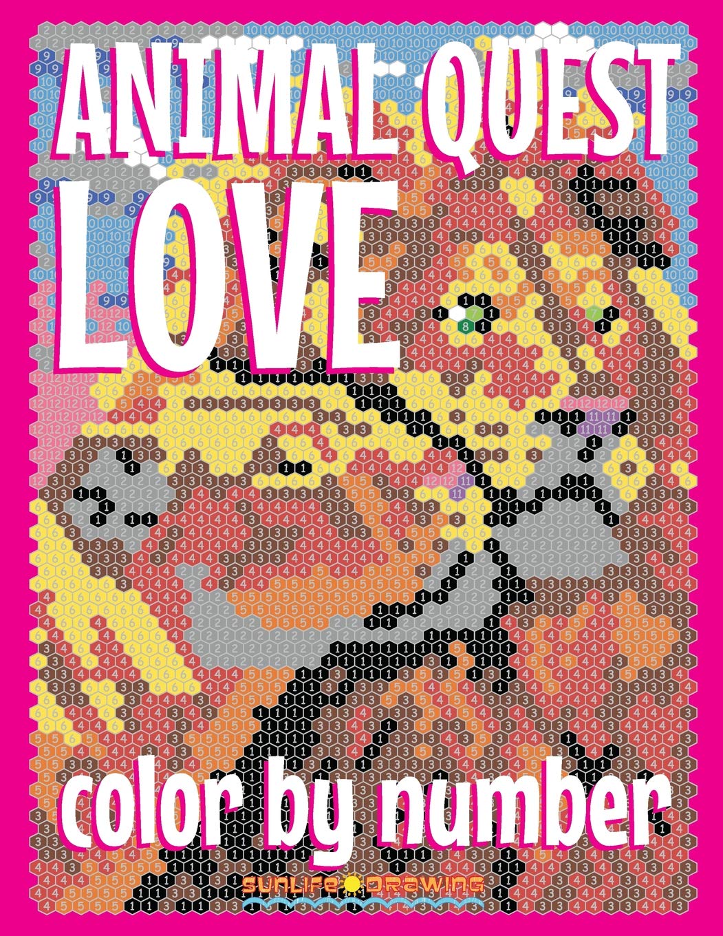 Amazon.com: ANIMAL LOVE QUEST Color by Number: Activity Puzzle Coloring ...