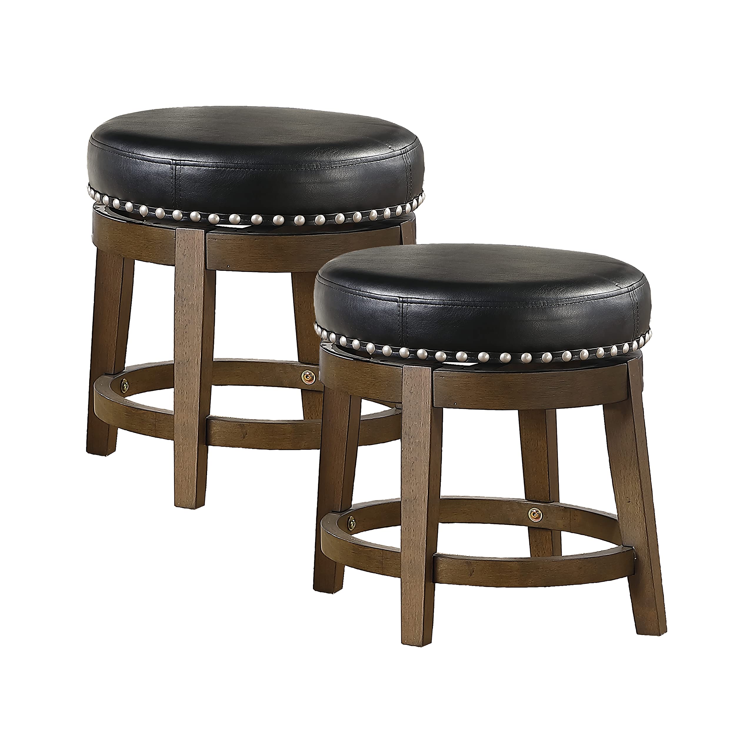 Amazon.com: Lexicon Kenmare Swivel Bar Stools Set of 2, Rustic 360 ...