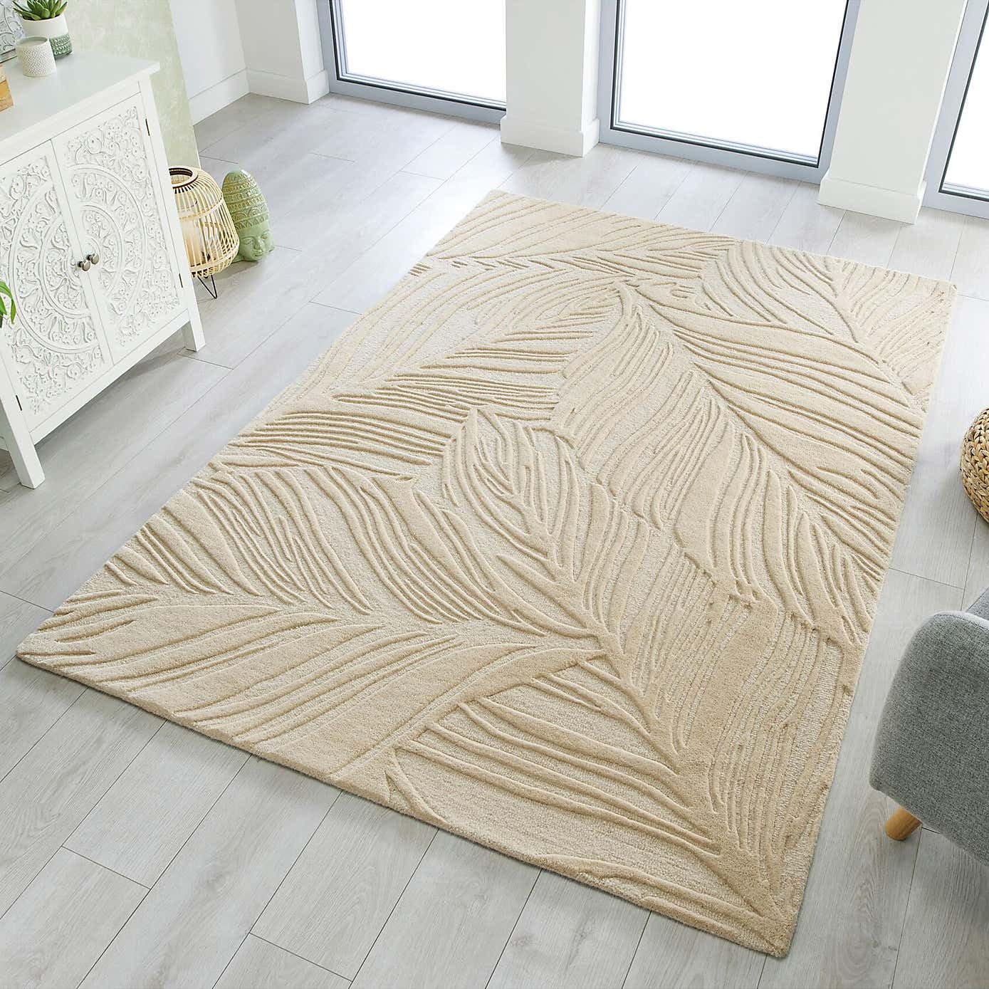 Buy Haniya Rugs Premium Collection Rug Loop Cut Woolen Handmade ...