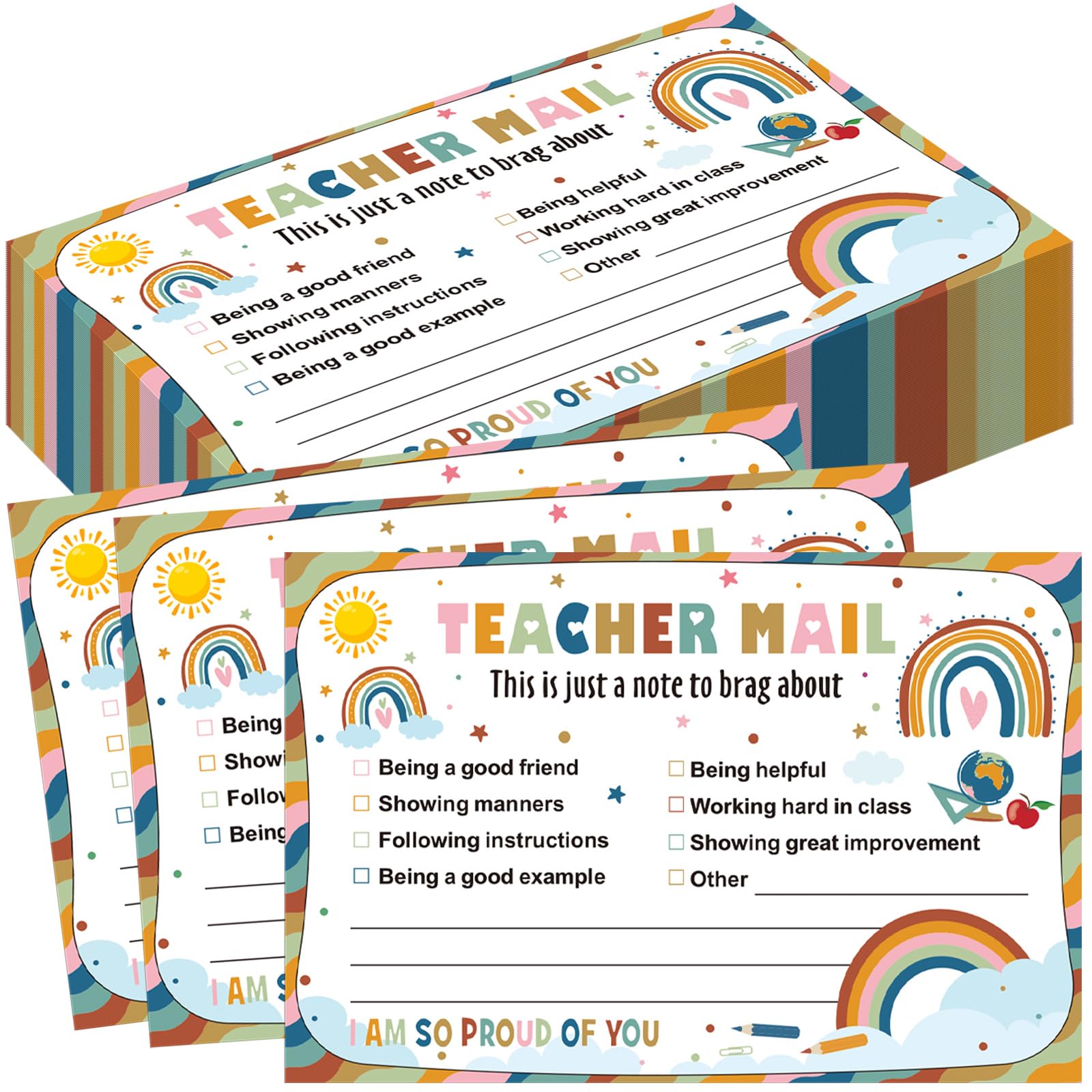 Snapklik.com : Pasimy 200 Pcs Teacher Mail Cards For Students Positive ...