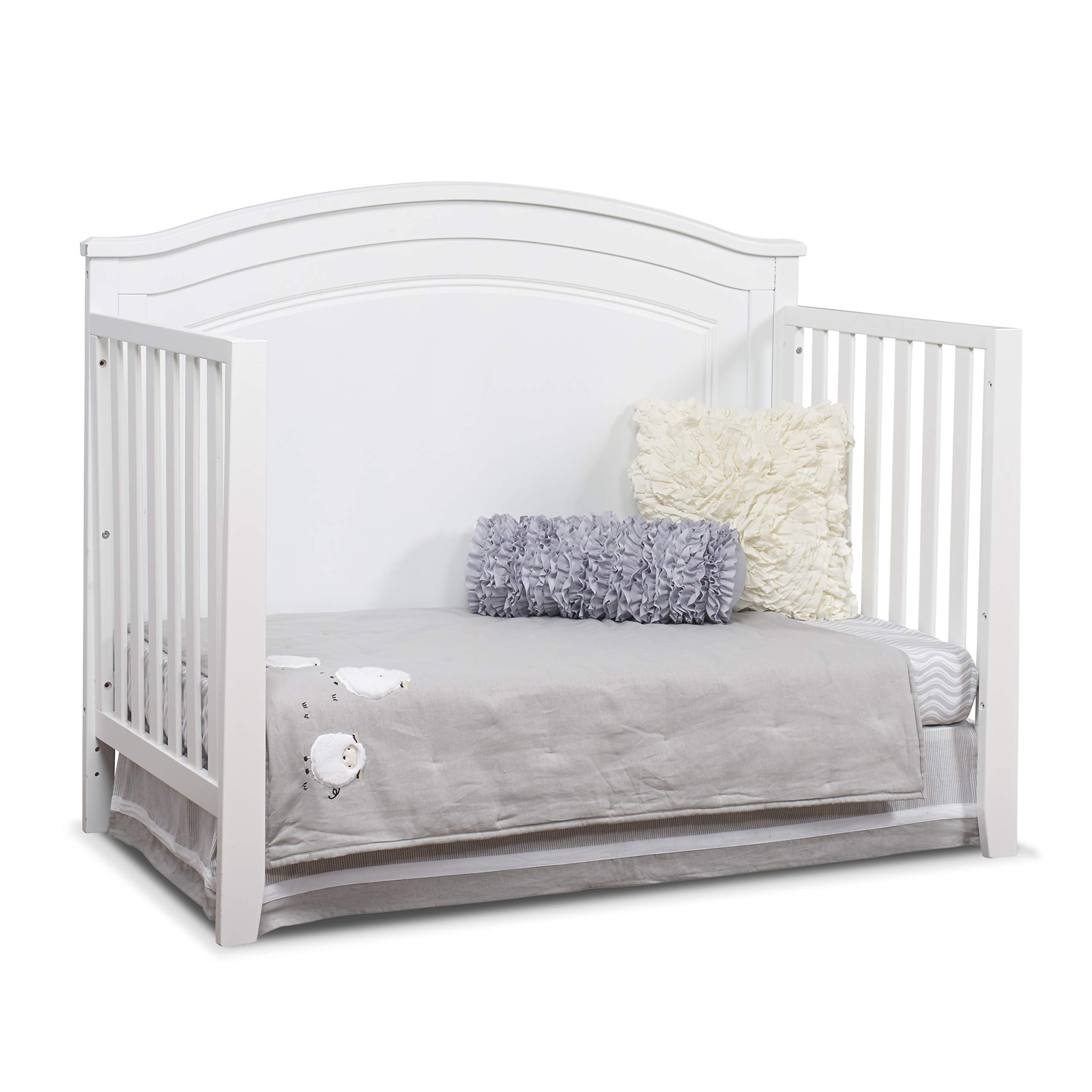 Sorelle Berkley Round Top Panel Crib, White