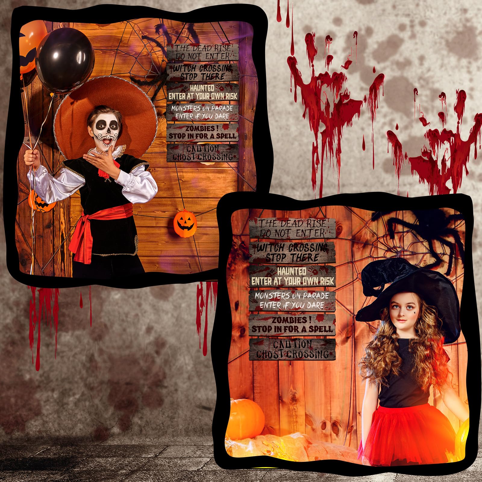 Monster Mash Halloween Decorations 4 Set Halloween Jointed Figures ...