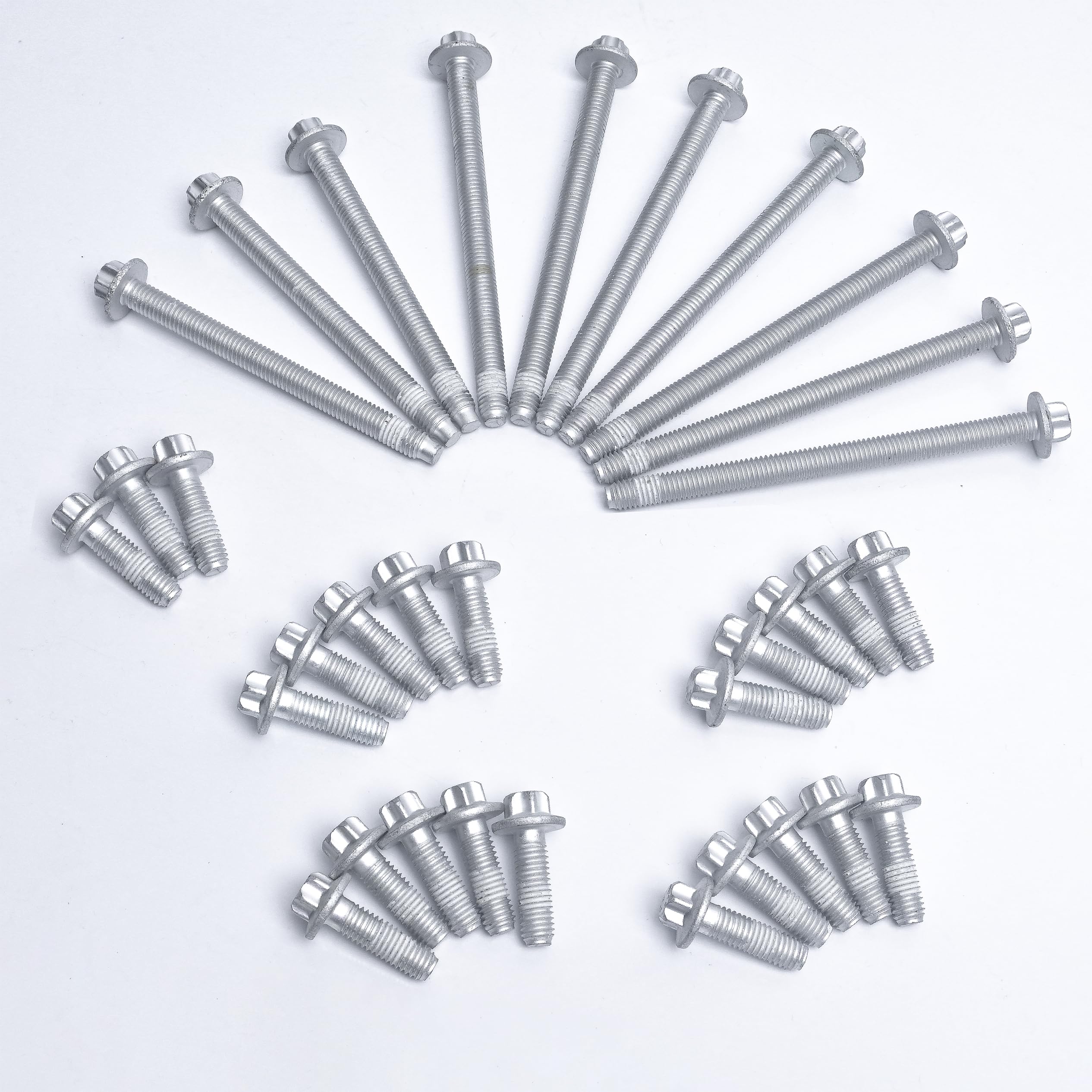 Amazon.com: LENMISO Engine Oil Pan Bolt Kit (Aluminum) Compatible with ...