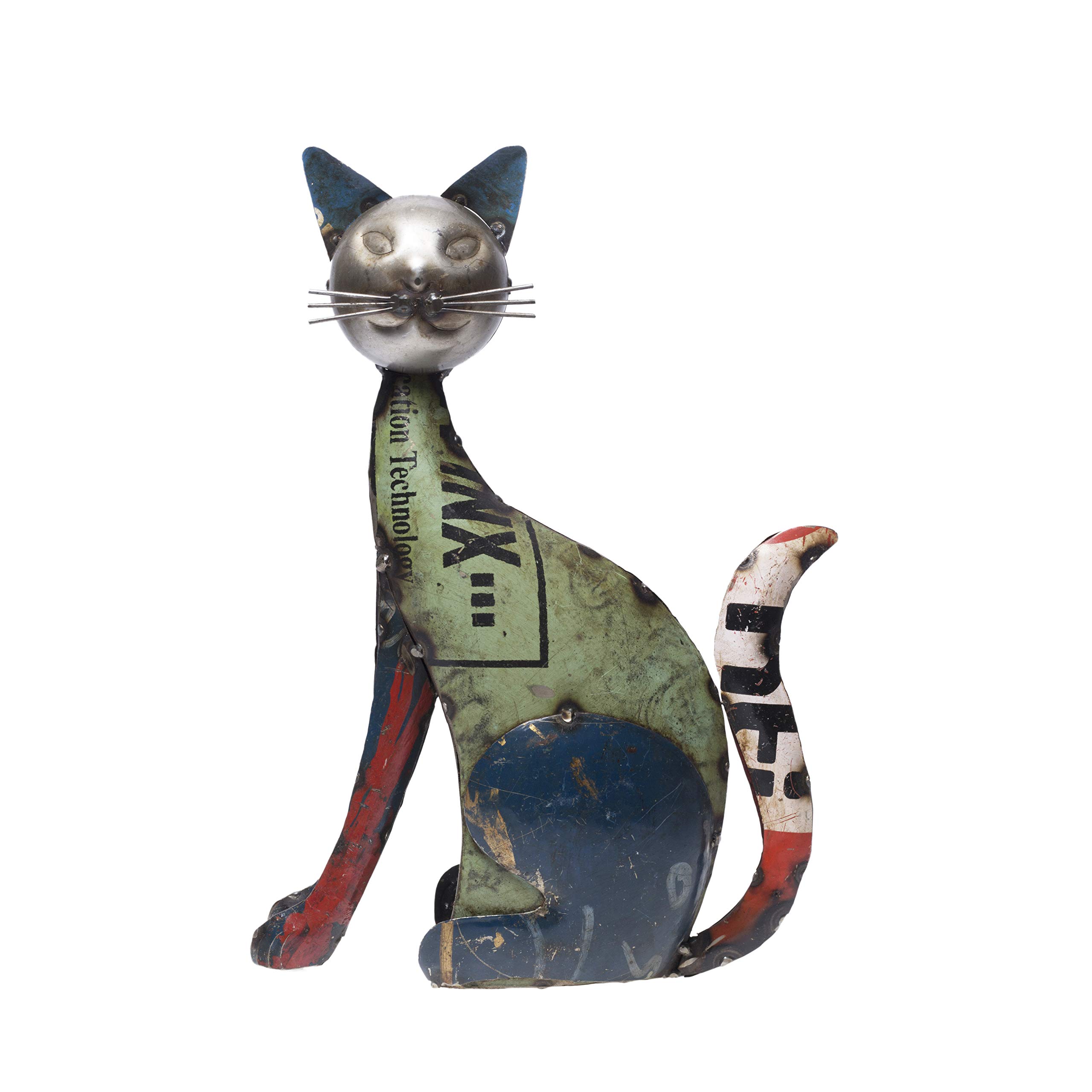 Amazon.com: De Kulture Handcrafted Recycled Iron Big Cat Decorative ...