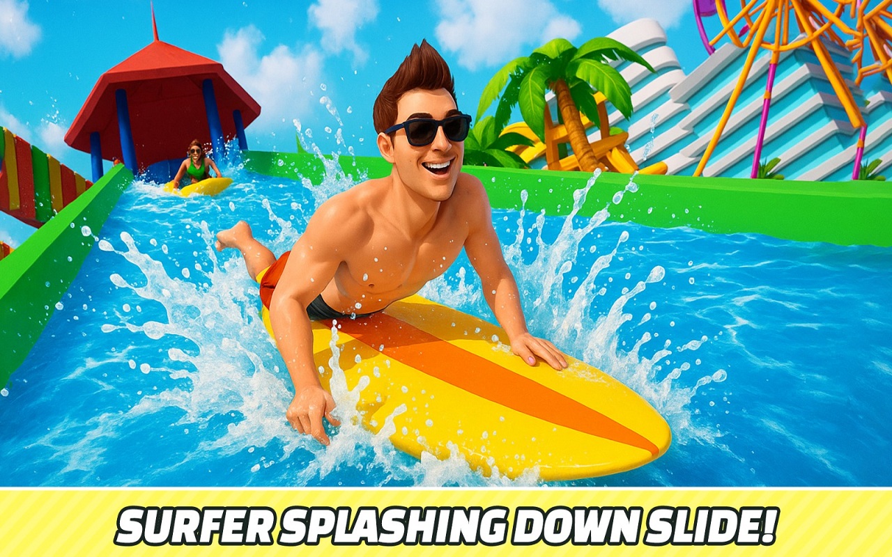Water Slide Real Aqua Park Racing Games - Fun Racing Adventure Games 3D ...