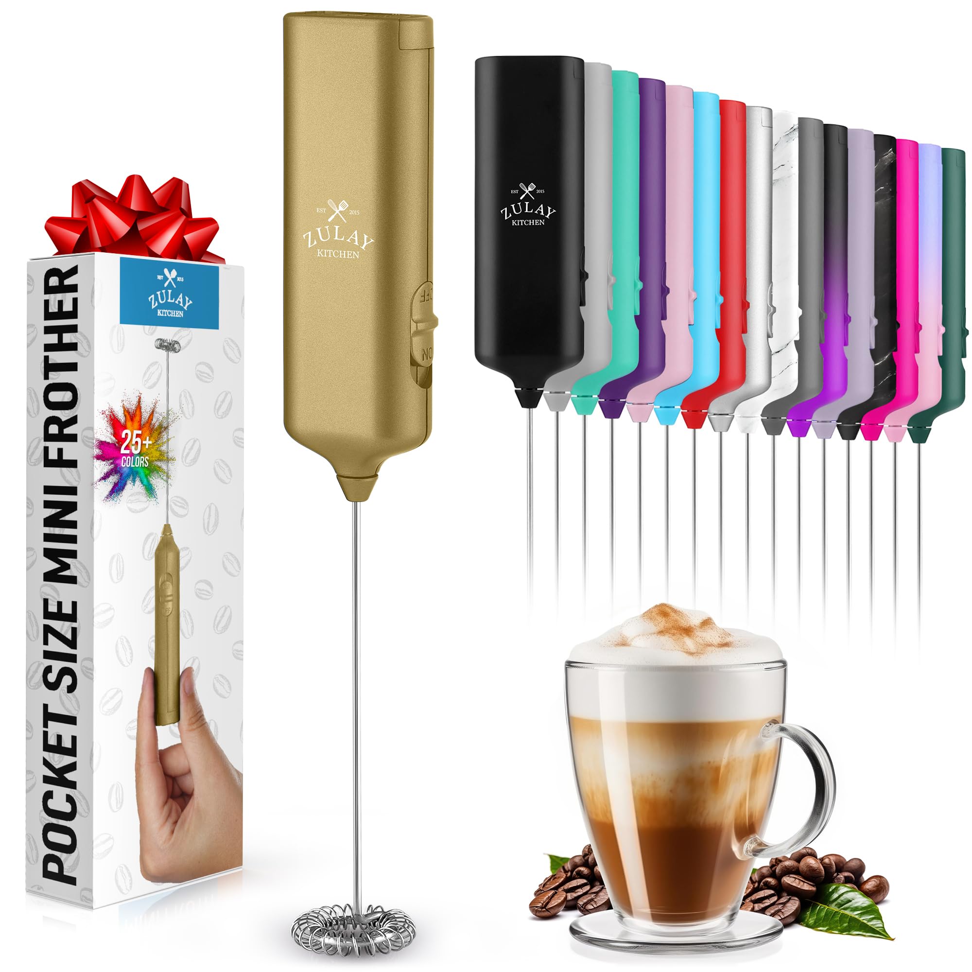 Amazon.com: Powerful Handheld Milk Frother Wand - Electric Hand Mixer ...