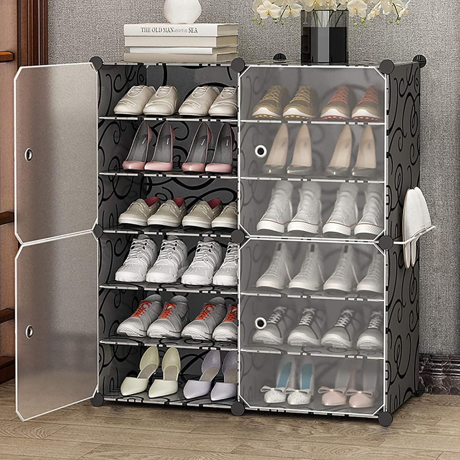 Sunderlook Portable Plastic Shoe Rack for Home - Shoe Rack Organizer ...