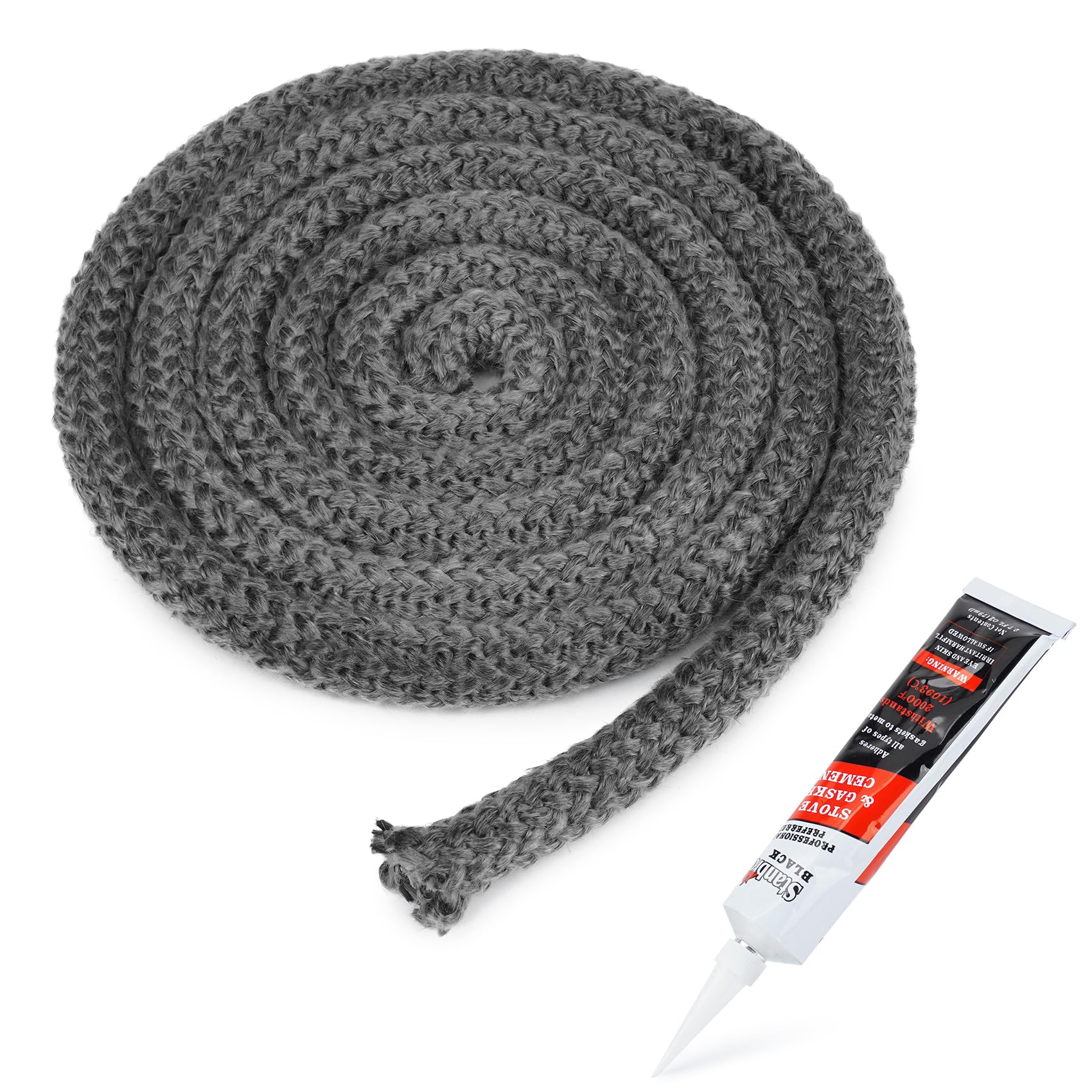 Snapklik.com : Wood Stove Gasket, 5/8" X 84" Graphite Impregnated ...