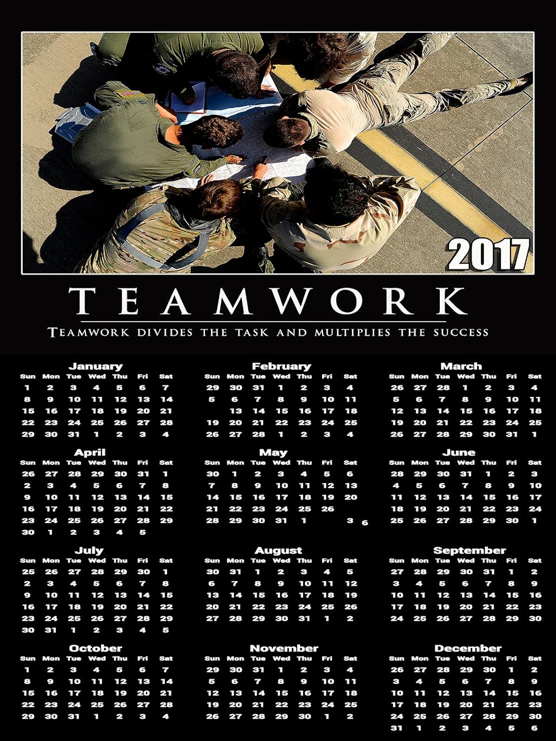 Amazon.com: 2017 Air Force Calendar Poster Military Airman USAF ...