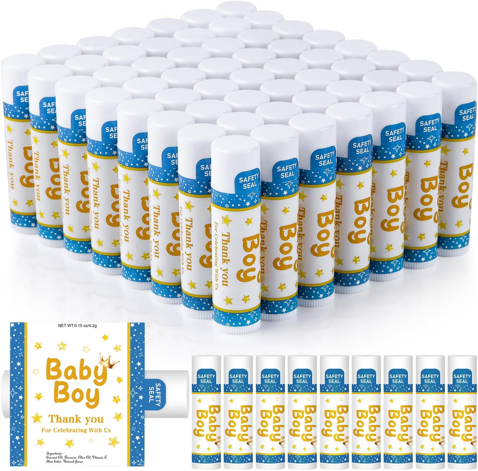 Amazon.com : DMSKY 60 Pcs Baby Shower Favors, Lip Balms Bulk Gift for ...