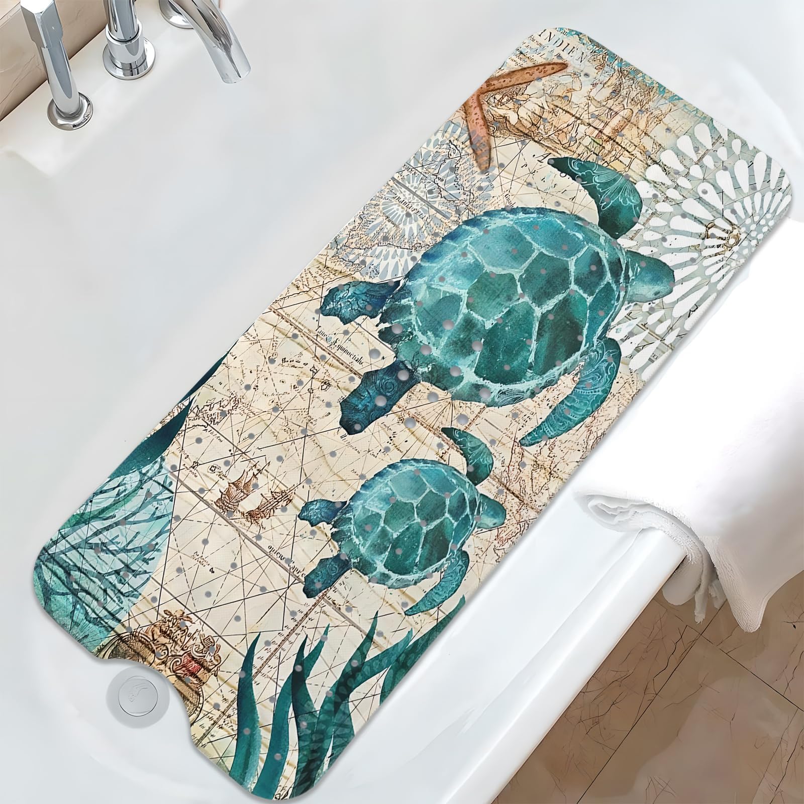 Amazon.com: Kahuna Grip™ Non-Slip Bath & Shower Mat - Crystal Water ...