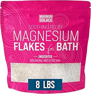 Amazon.com : Magnesium Flakes for Bath - Magnesium Chloride Flakes Organic Pure - Unscented, 8 ...