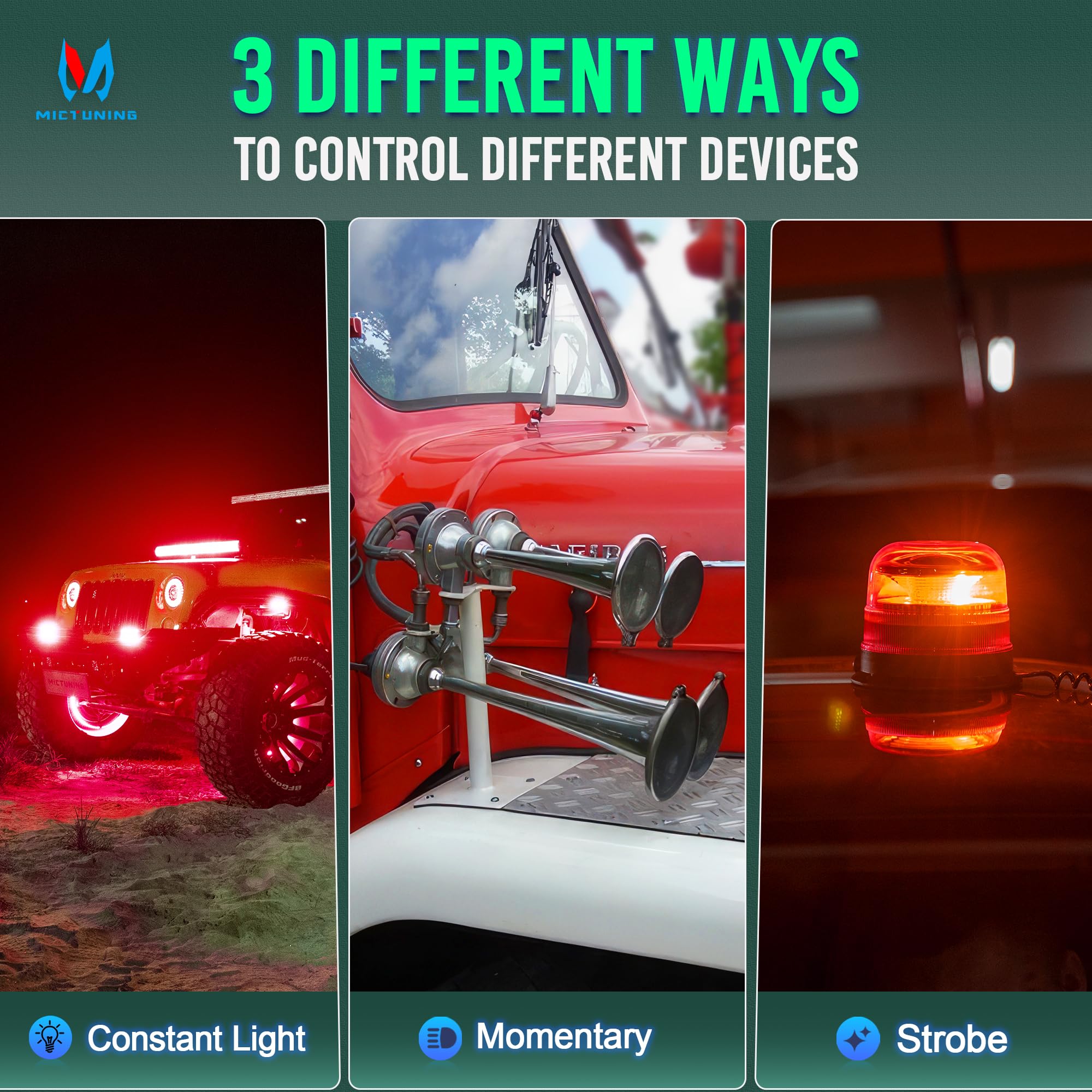 Snapklik.com : 8 Gang Switch Panel P1S-G08 Green 60Amp 720/1440W Toggle ...