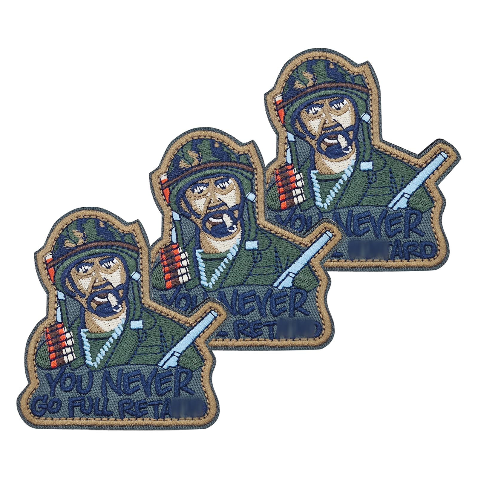 3Pcs Tactical Patches, Never Go Full Humor Military Embroidered Patches ...