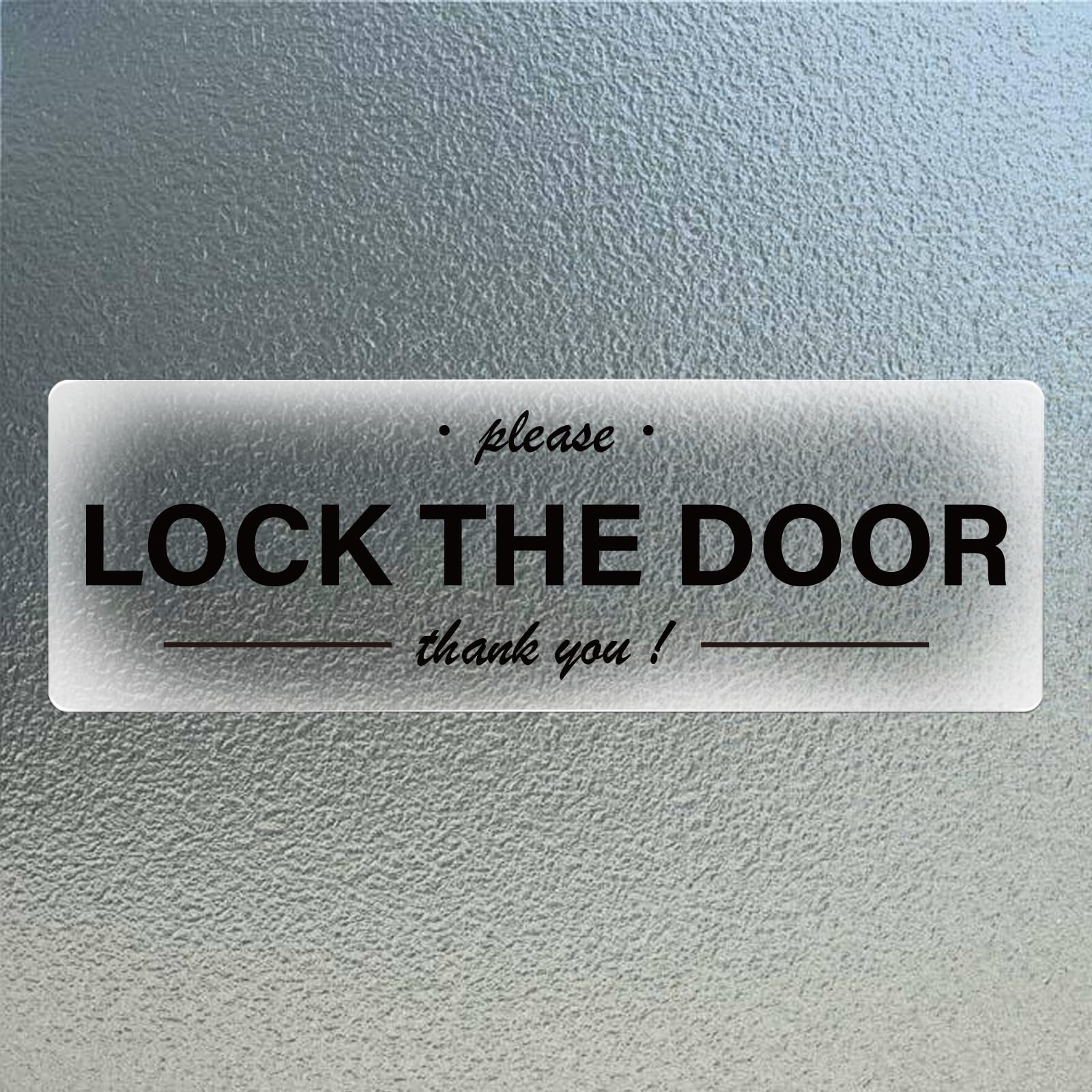 Amazon.com : YIKIADA Please Lock The Door Sticker 6 x 2 Inches Vinyl ...