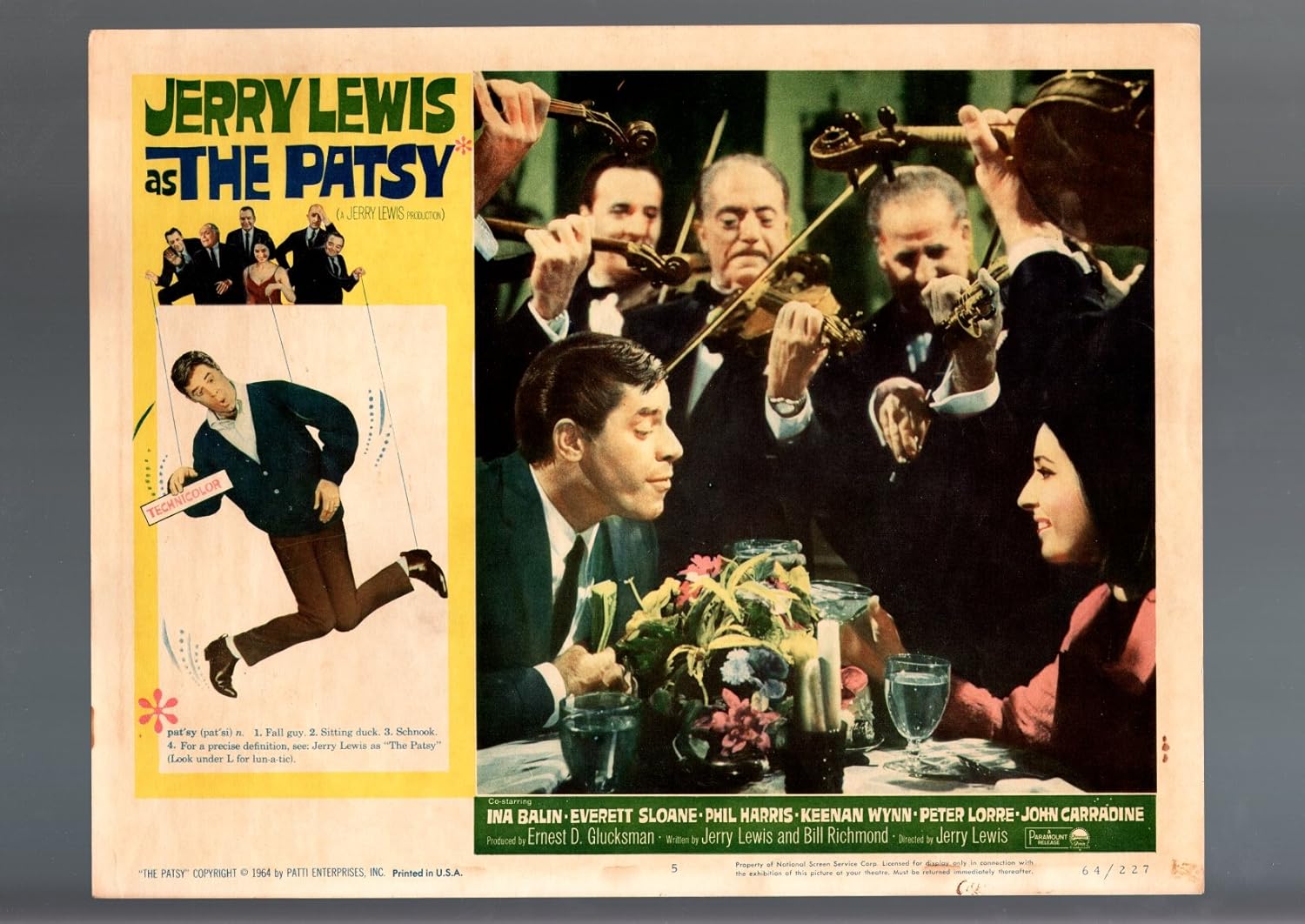 Amazon.com: MOVIE POSTER: THE PATSY-JERRY LEWIS-#5-LOBBY CARD-COMEDY ...