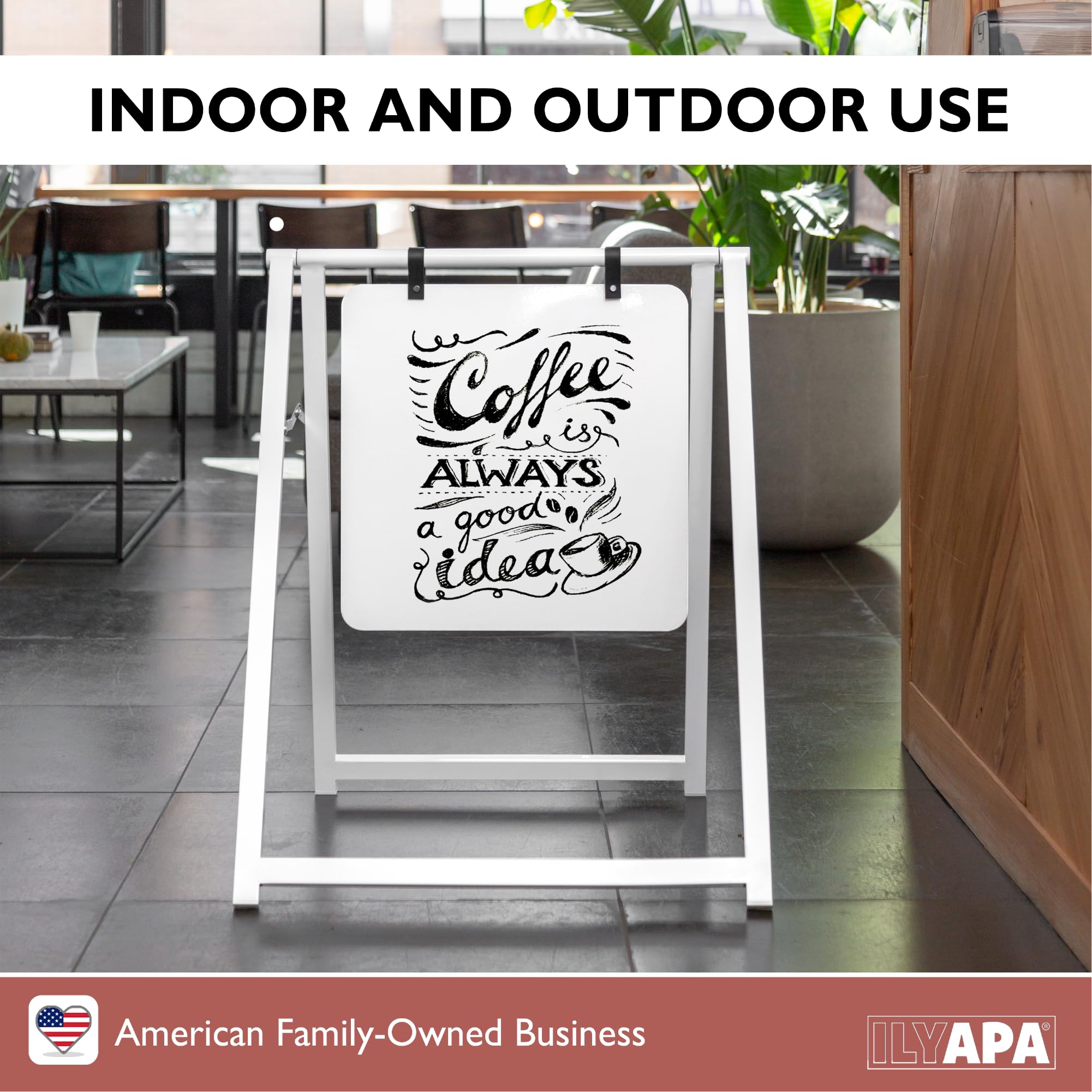 Snapklik.com : Ilyapa Metal Double Sided Swinging Dry Erase Board ...