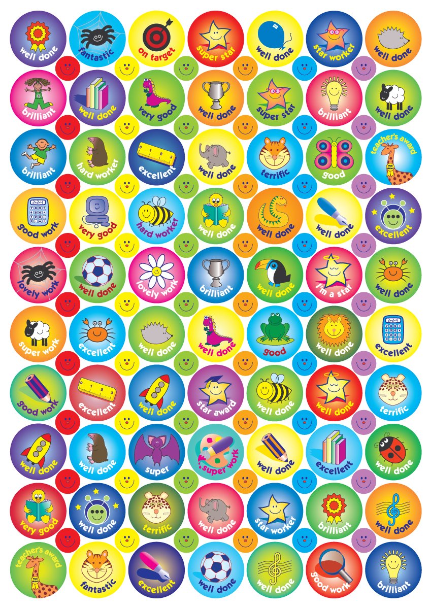 Buy The Sticker Factory 24 x 10 mm A4 Compilation Sheet Online at ...