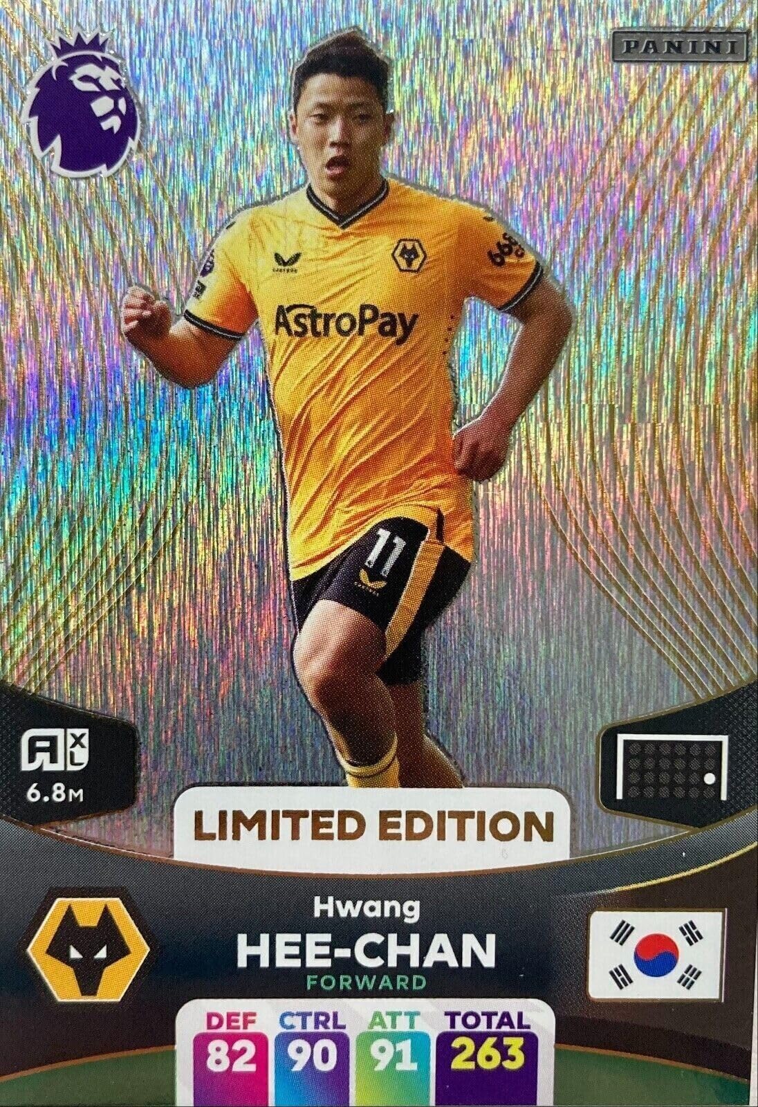 Panini Premier League 2023 2024 Hwang HEE-Chan Limited Edition Trading ...