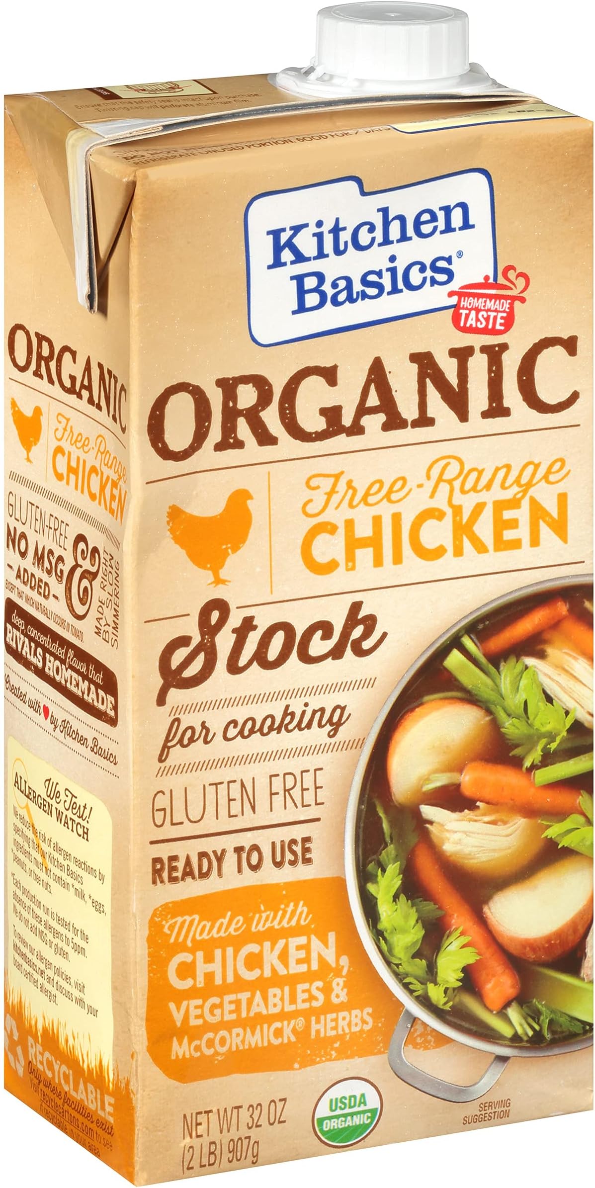 Amazon.com : Kitchen Basics Organic Beef Stock, 32 Fl Oz : Everything Else