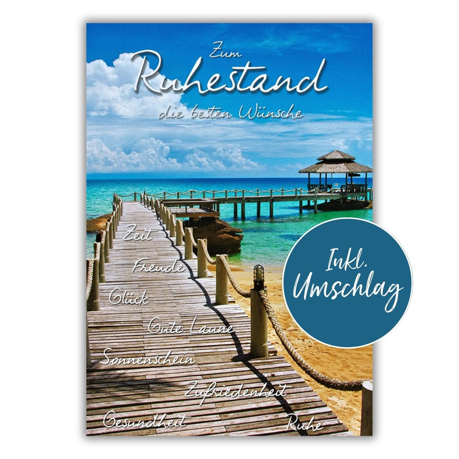 bsb Karte zum Ruhestand - Karte Abschied Kollege mit Strand-Motiv ...