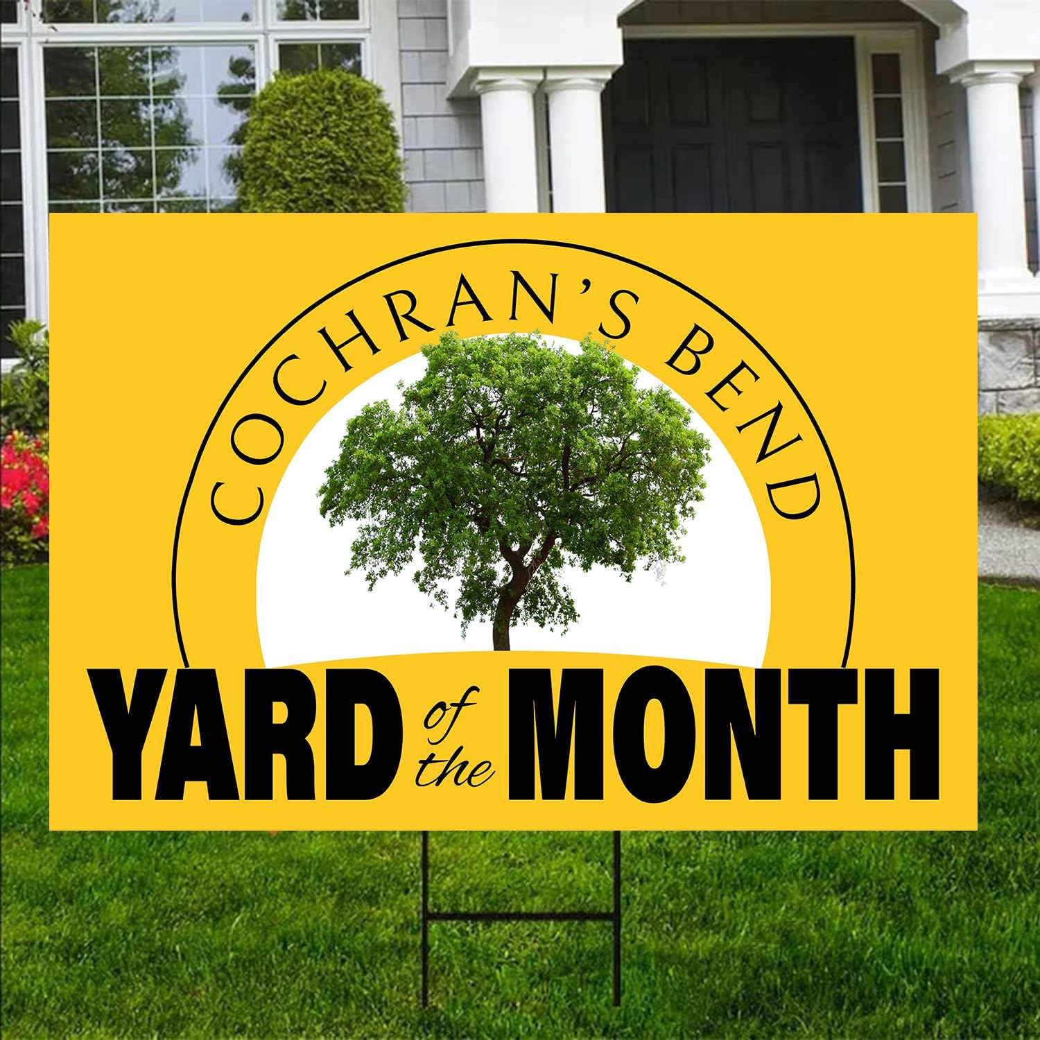 Amazon.com : GLAVICY Personalized Tree Month Yard Sign, 12" x 18 ...