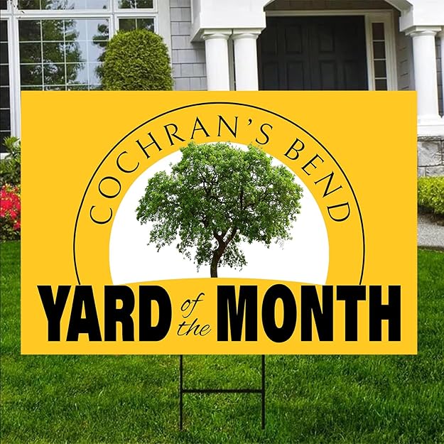 Amazon.com : GLAVICY Personalized Tree Month Yard Sign, 12" x 18 ...