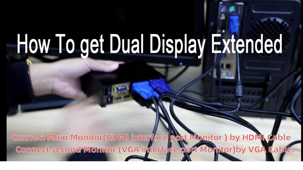 Watch HDMI VGA Dual Monitor Kvm Switch 2 Port Extended Display on ...