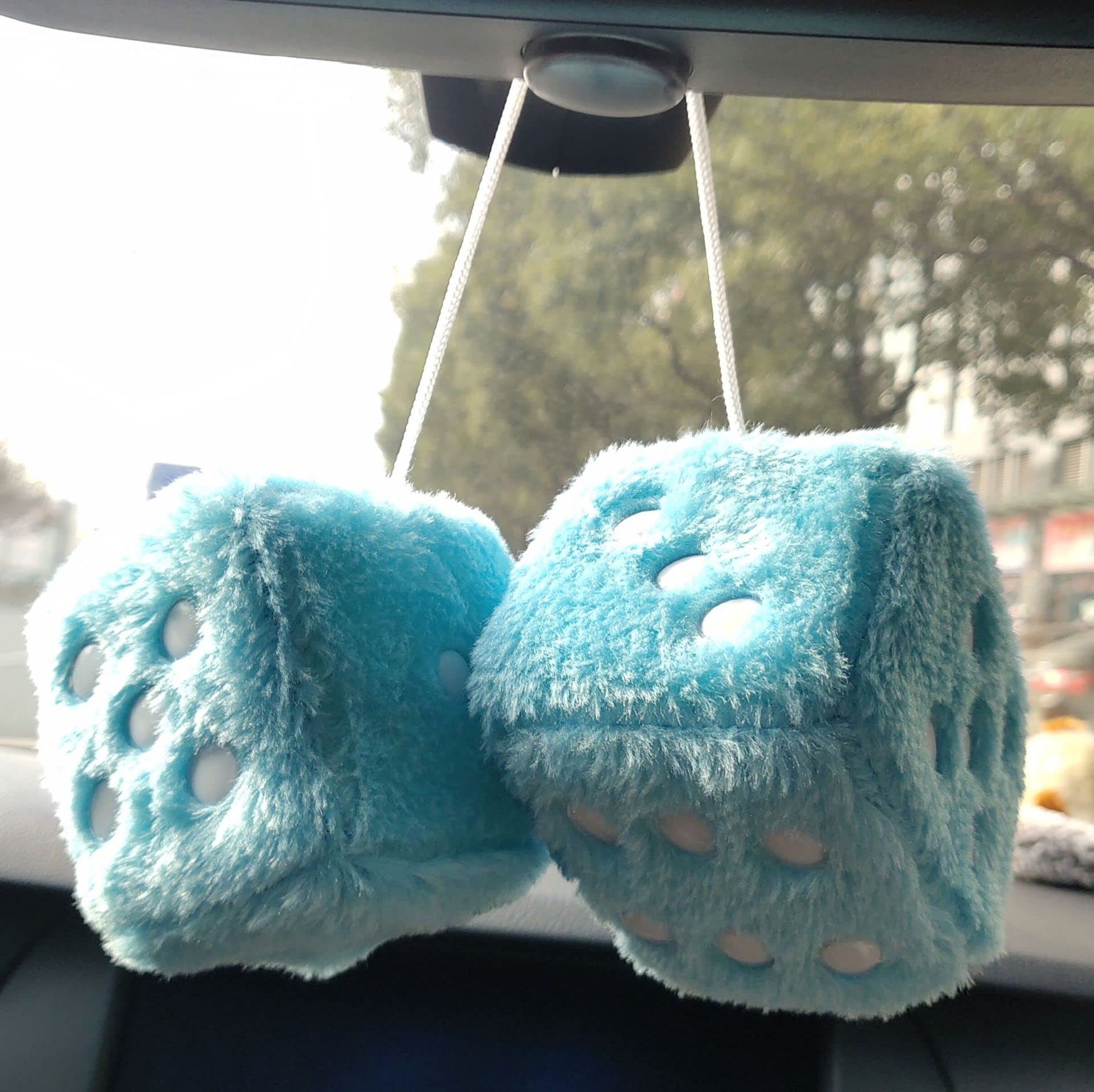 Black Fuzzy Dice Fuzzy Dice Fo Ea View Mio, 1 Pai Black Fuzzy Plush Car ...