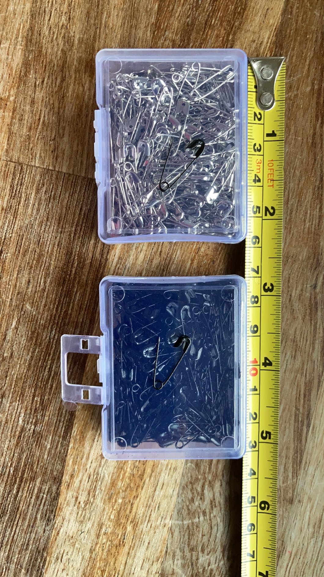 400 PCS Safety Pins with Clear Case 19mm Small Assorted Nickel Plated ...