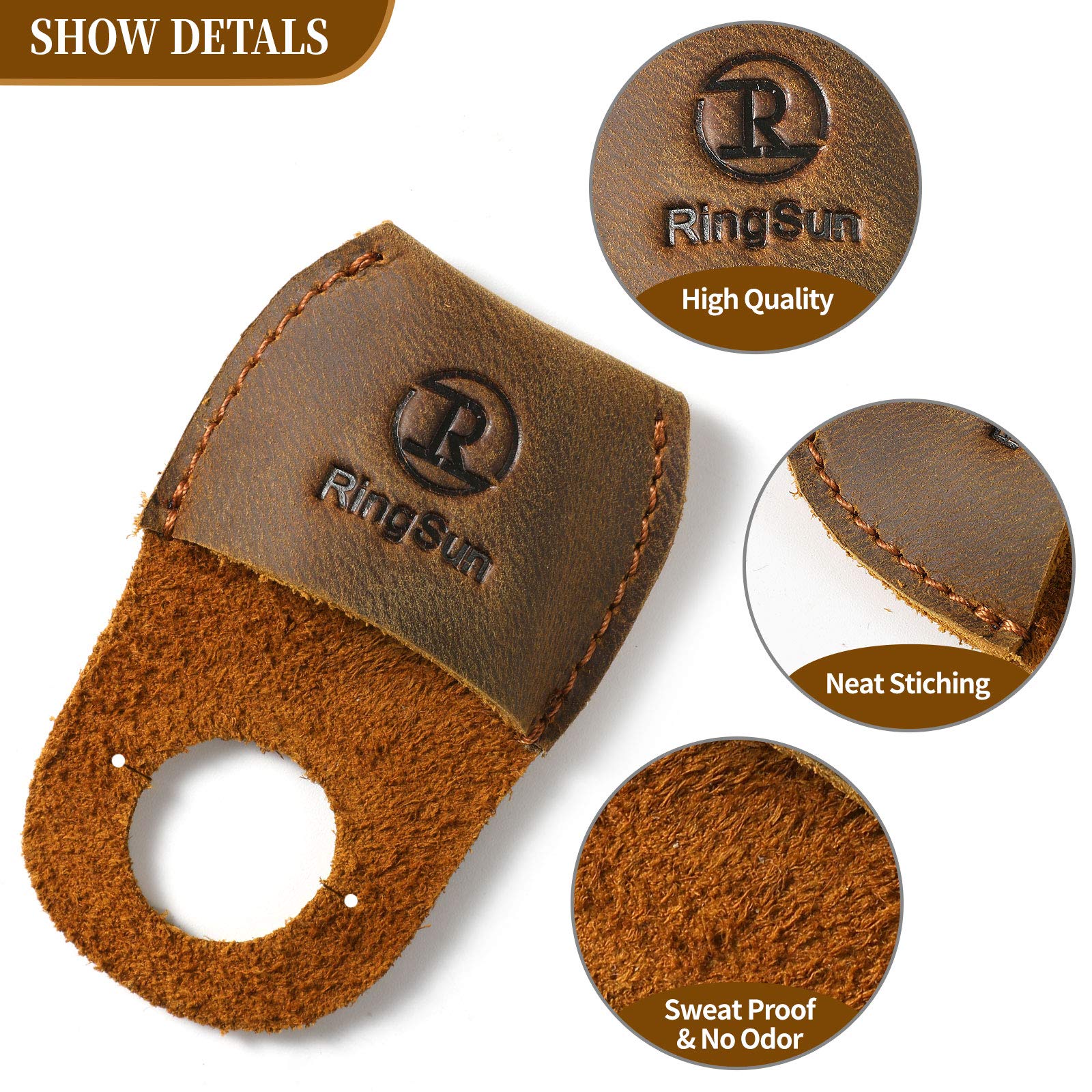 Snapklik.com : RingSun Thumb Guard Wood Carving Tools, Leather Finger ...