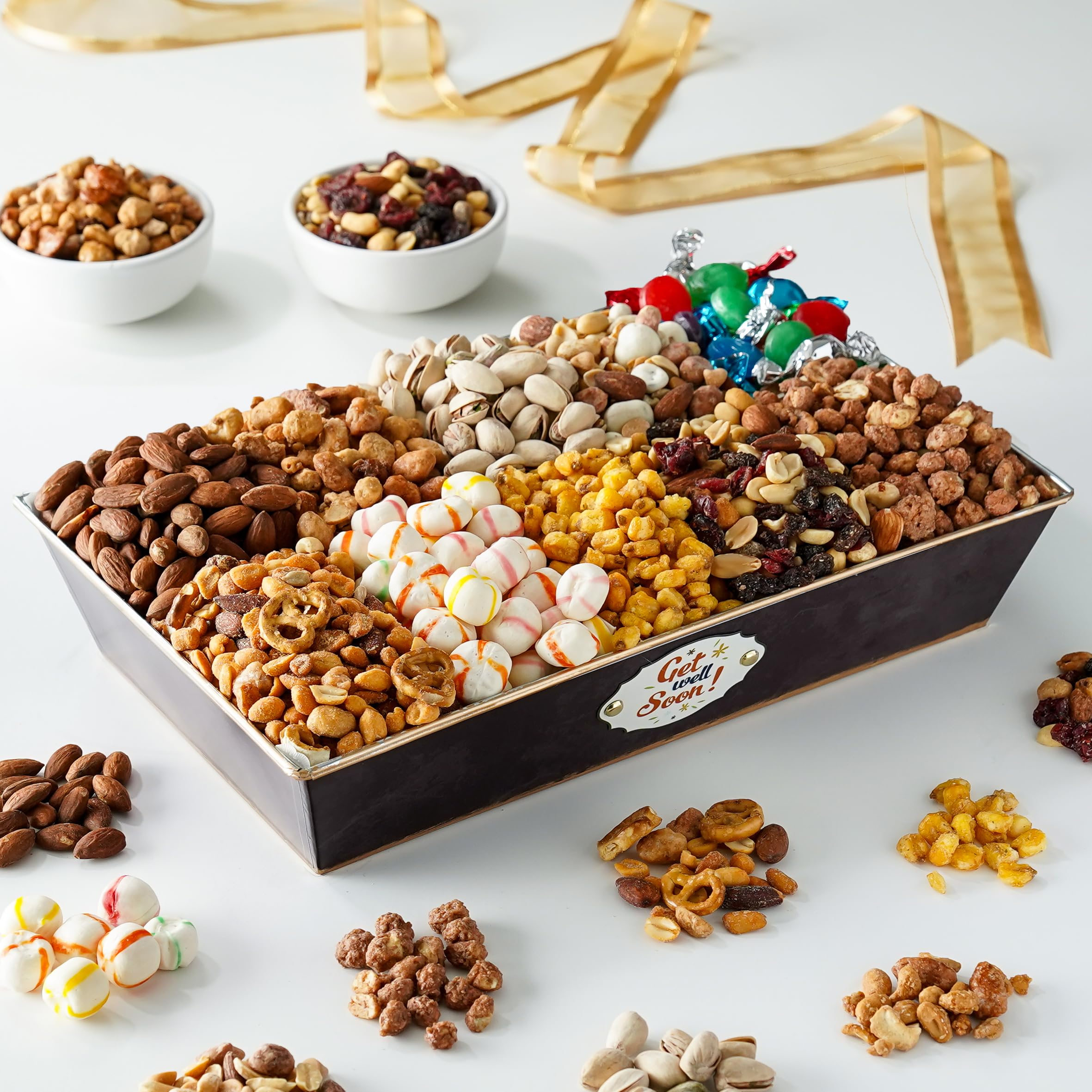 Amazon.com : Broadway Basketeers Get Well Soon Nuts Gift Basket ...