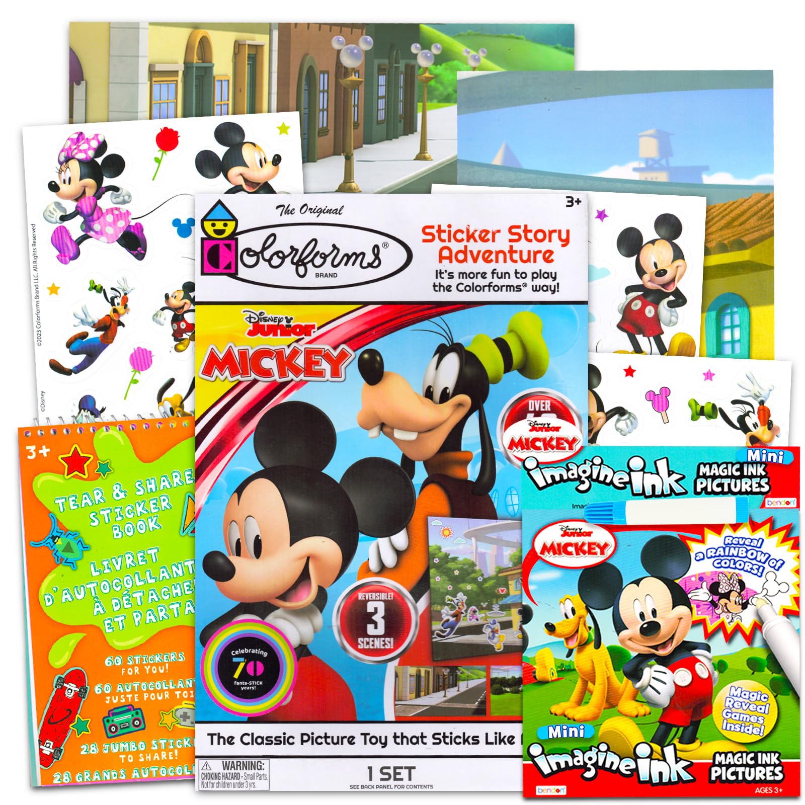 Amazon.com: Mickey Mouse Mess-Free Activity Set - Bundle with Mickey ...