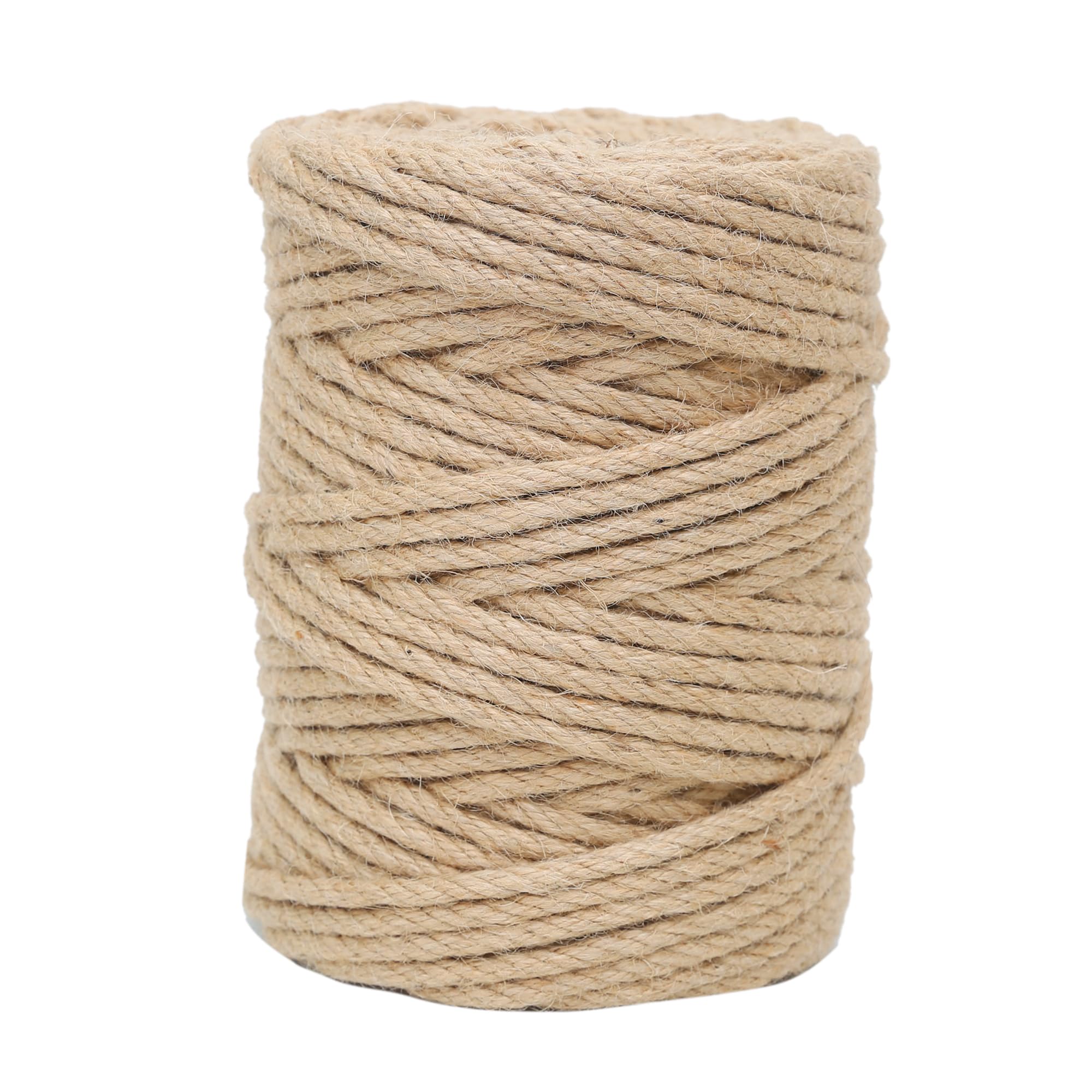 Amazon.com: Natural Jute Twine 164ft 8mm,4Ply Twisted Thick Twine Rope ...