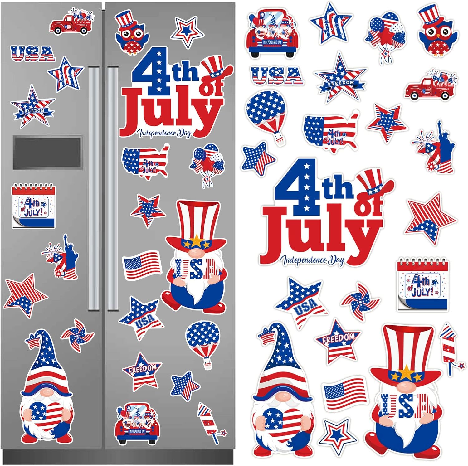 Amazon.com: AnyDesign 4th of July Refrigerator Magnets 23Pcs Patriotic ...