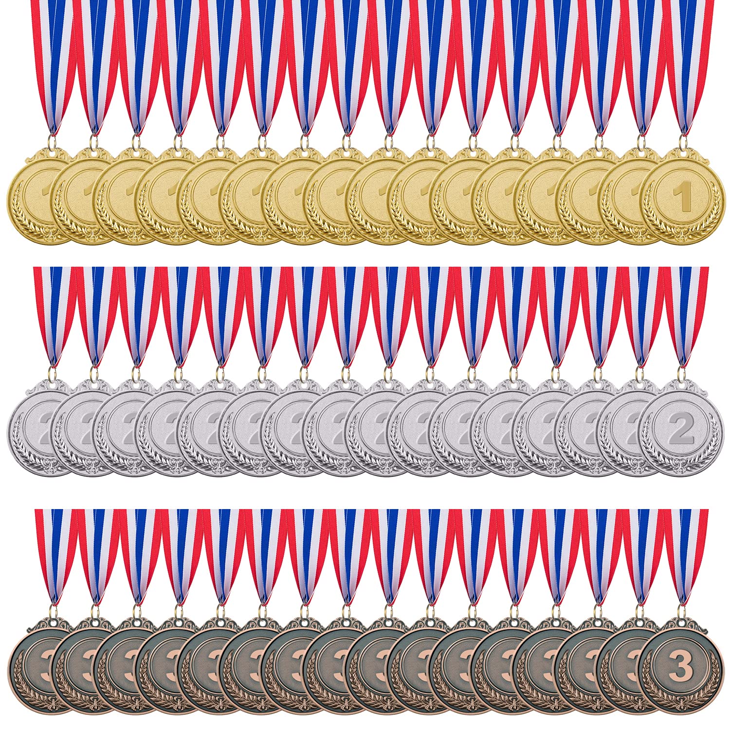 Snapklik.com : IHPUKIDI 48 Pack Gold Award Medals Olympic Style Metal ...