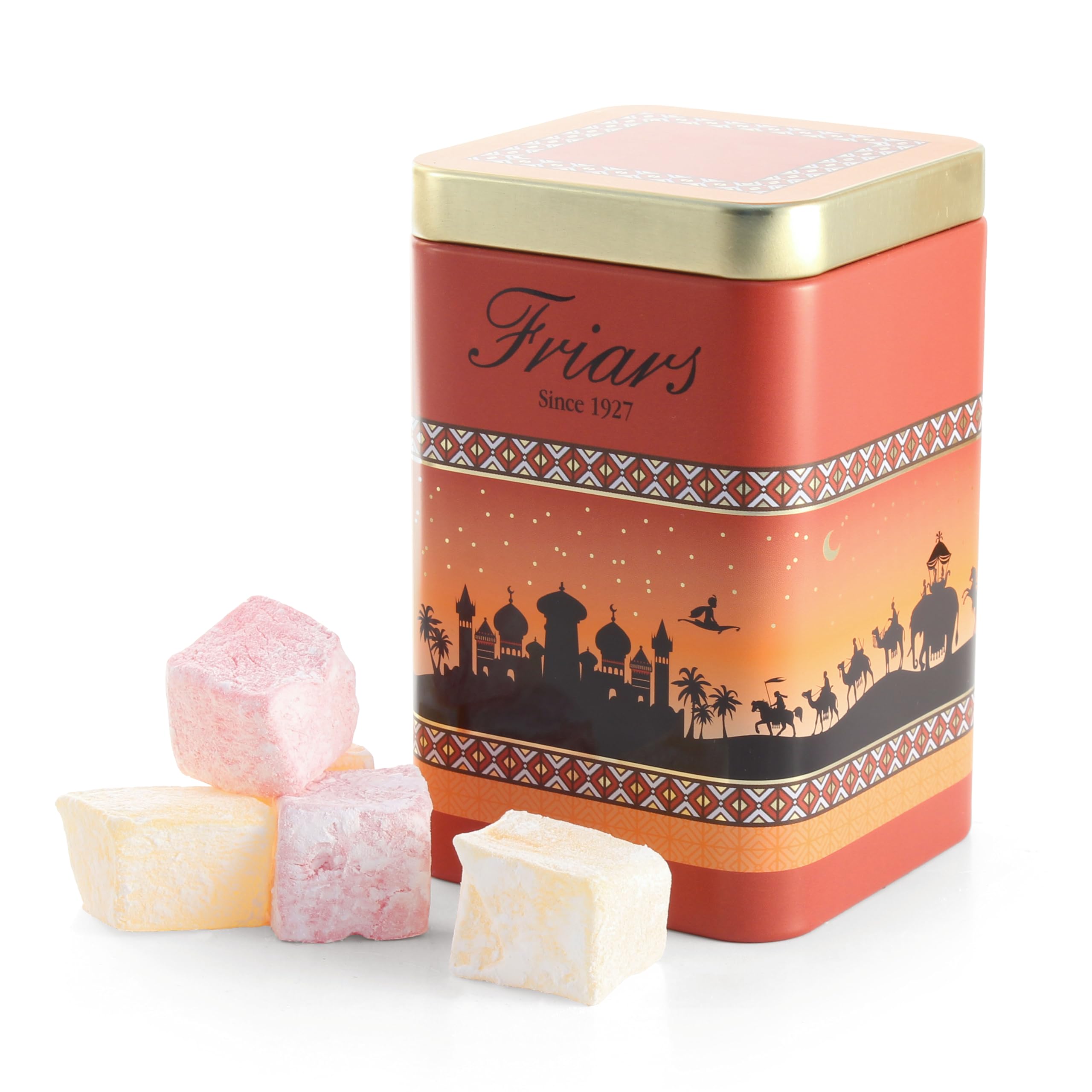Friars Rose and Lemon Turkish Delight Tin Box - 220g | Made in Turkey ...