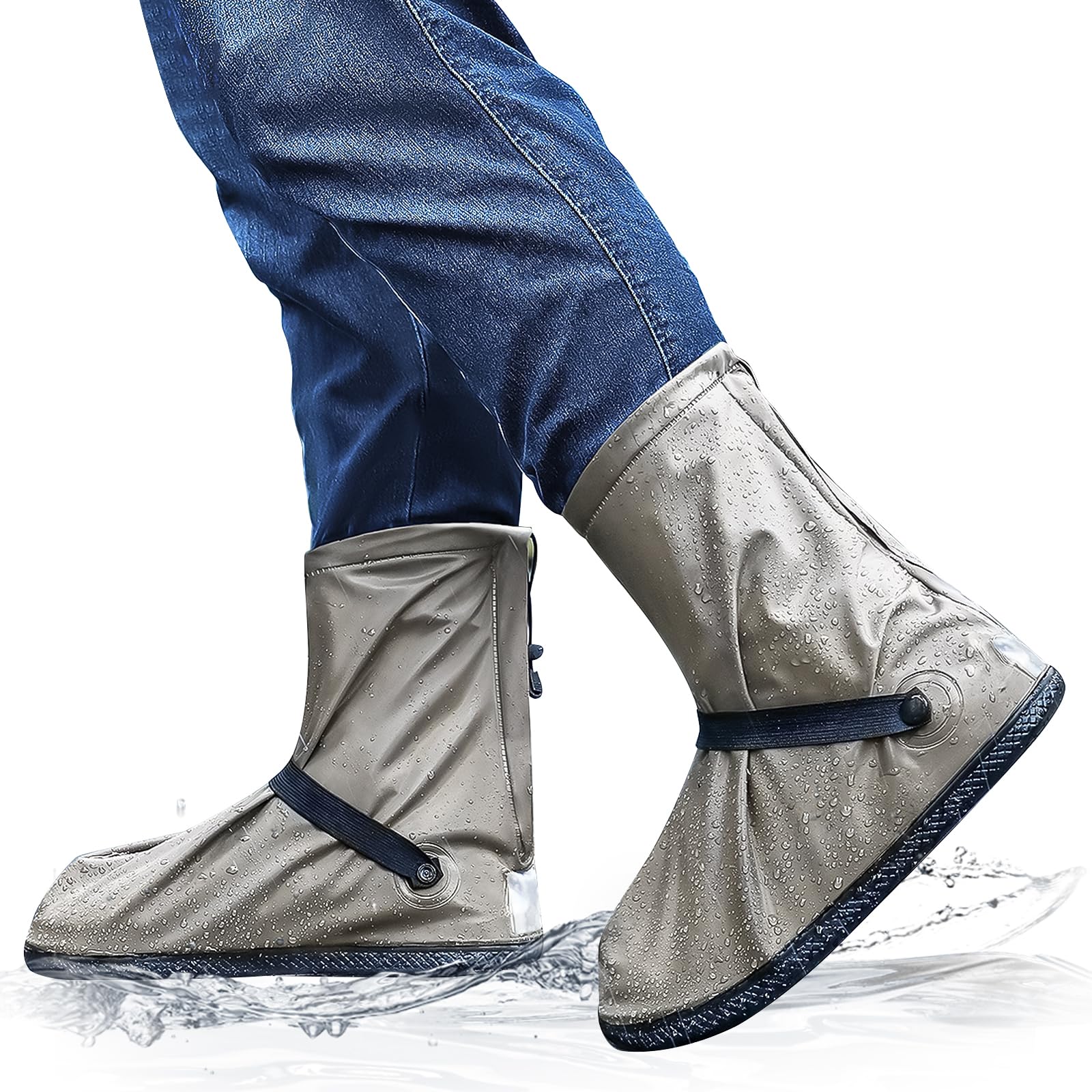Amazon.com: Waterproof Shoe Covers Hard Sole, Reusable Rain Boot Shoe ...