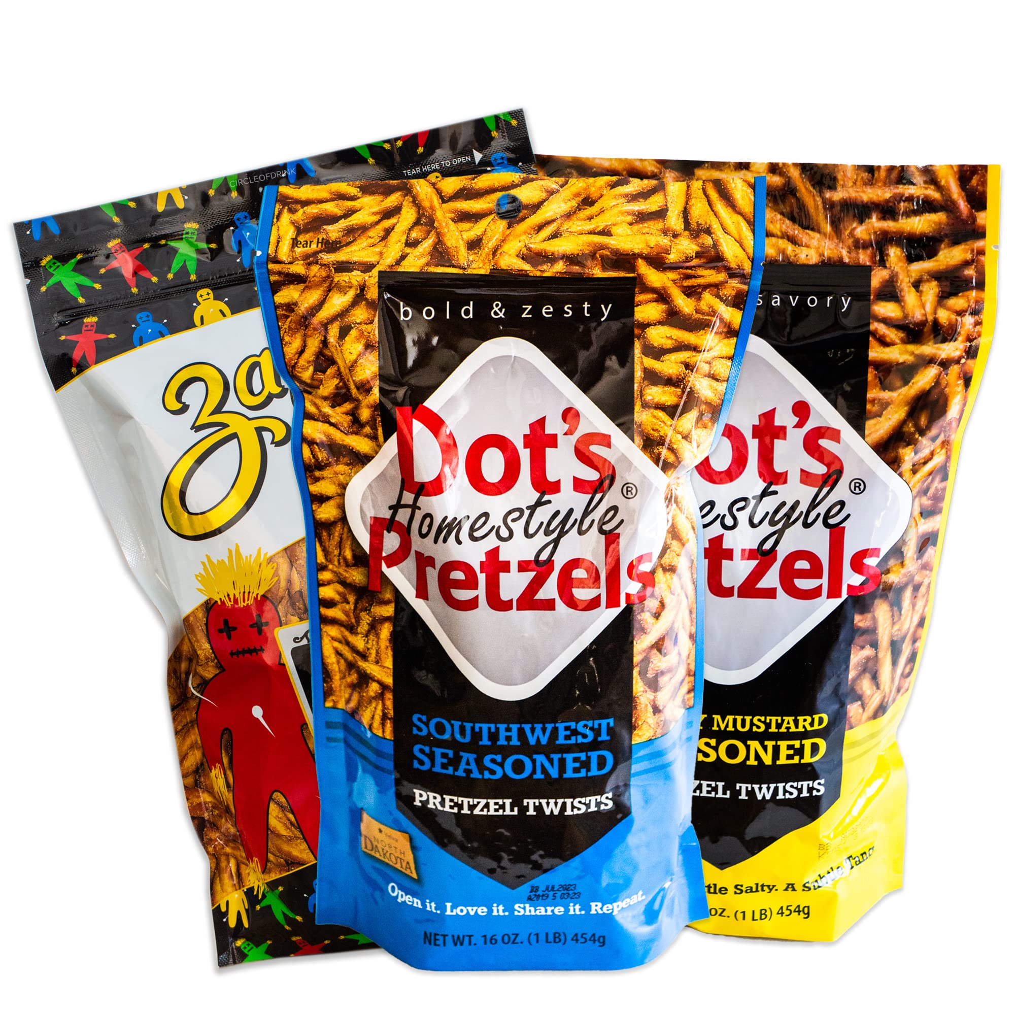 Amazon.com: Dot's Southwest Pretzel Twists - Variety Pack - Zapp's ...