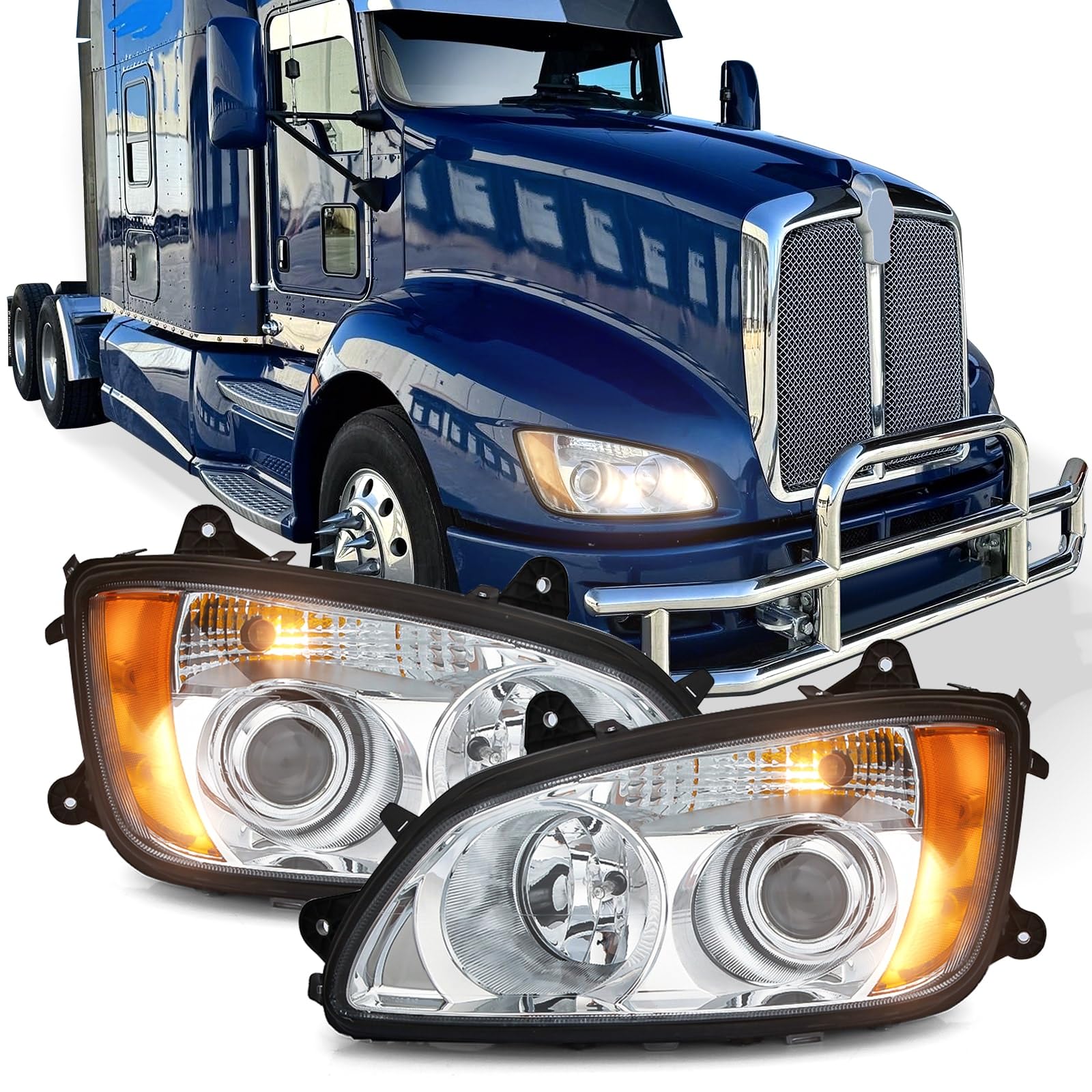 Amazon.com: YUANJUFITT Headlight for Kenworth T660 T170 T270 T370 T440 ...