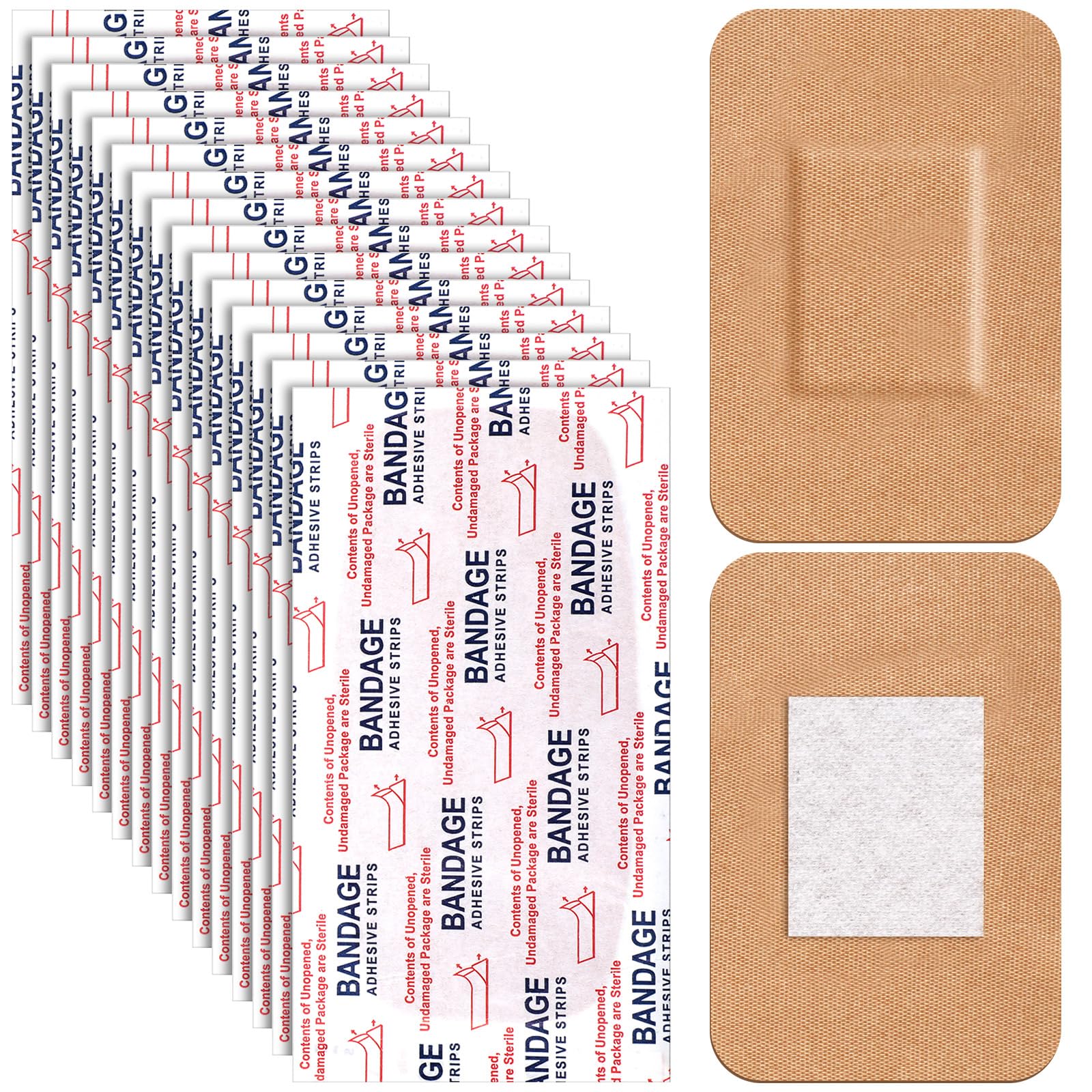 Amazon.com: Marsui Large Adhesive Bandages 2 x 3 Inch Wound Care ...