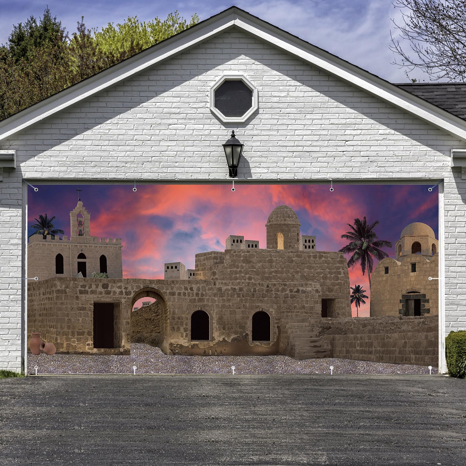Snapklik.com : 6 X 13 Ft Christmas Garage Door Decorations Nativity ...