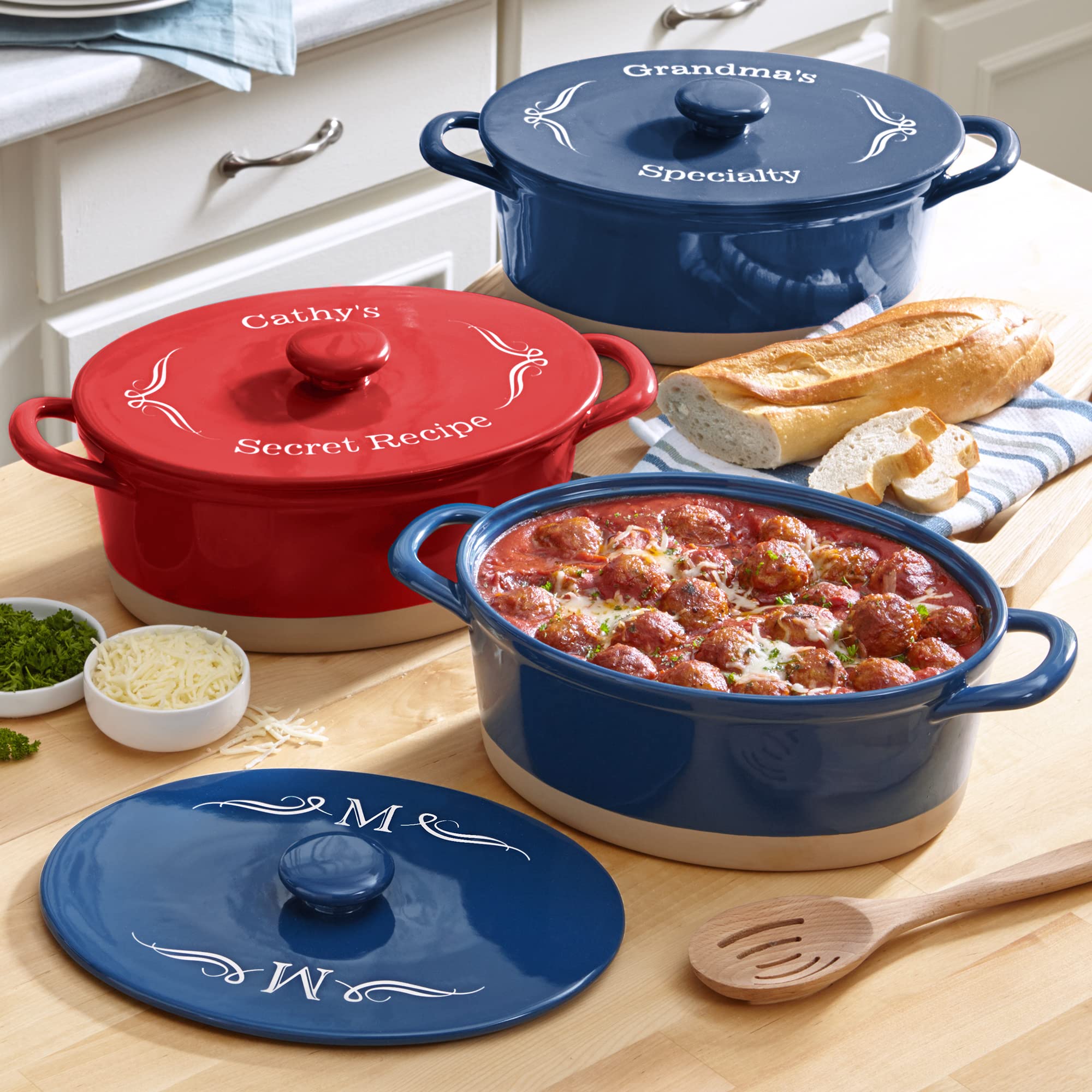 Family Memory Gift Personalized Baking Dish - Stoneware Casserole Dish ...