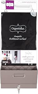 Mead Command Center, 8 1/8" x 18" Black Modern Minimalist Organizer ...